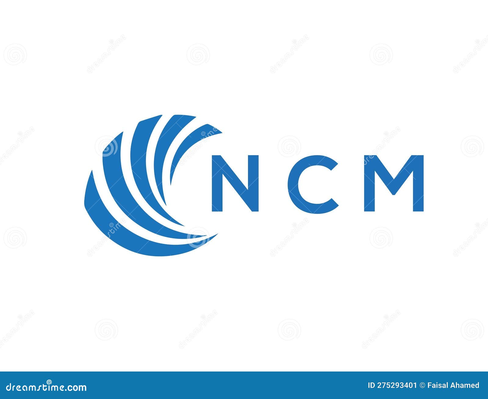 NCM Letter Logo Design on White Background. NCM Creative Circle Letter ...