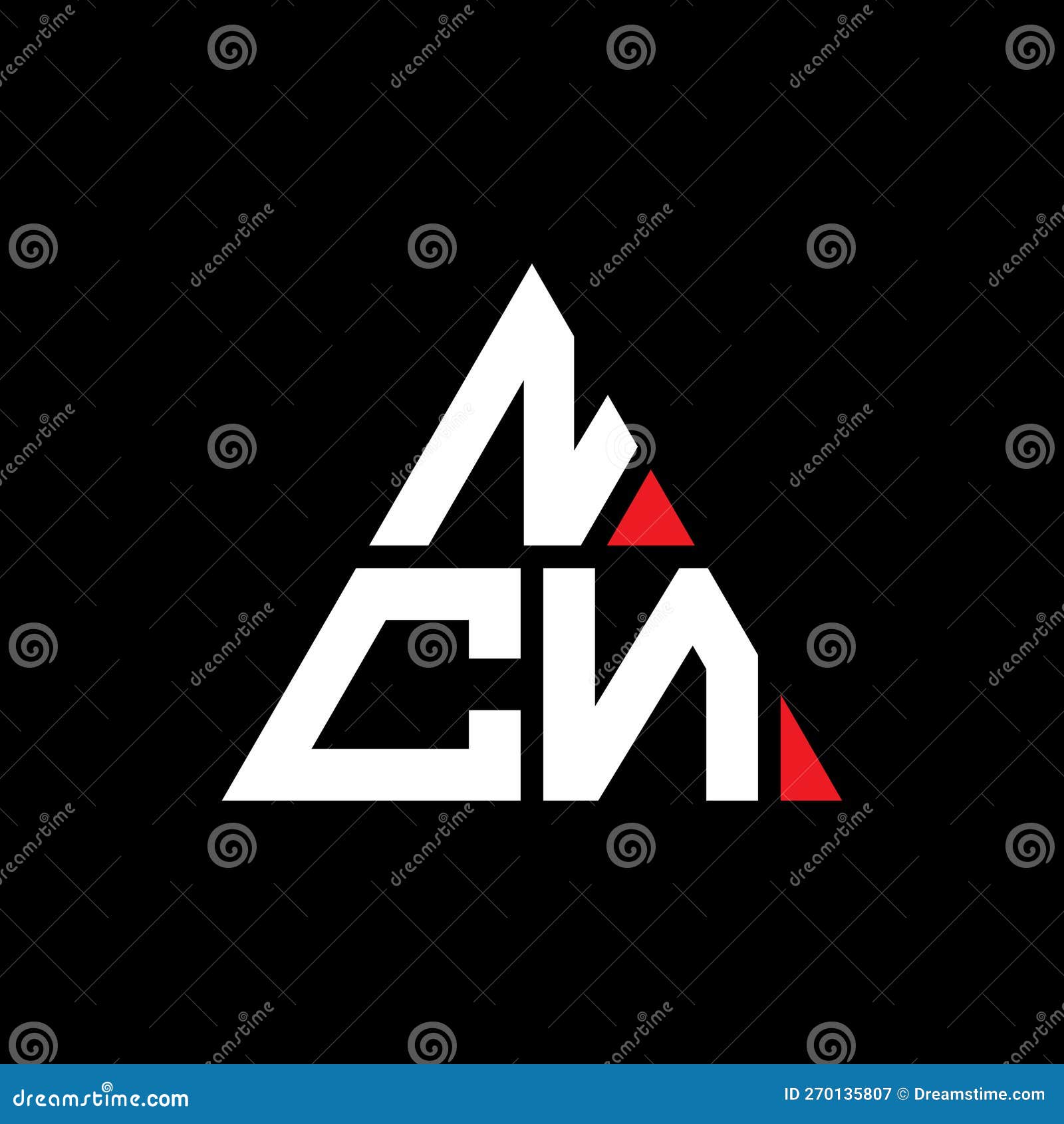 NCN Triangle Letter Logo Design with Triangle Shape. NCN Triangle Logo ...