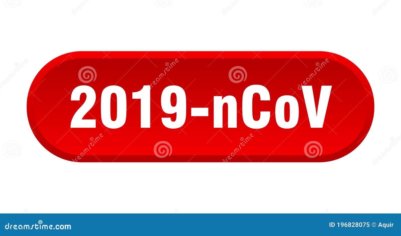 2019-ncov Button. Rounded Sign on White Background Stock Vector ...