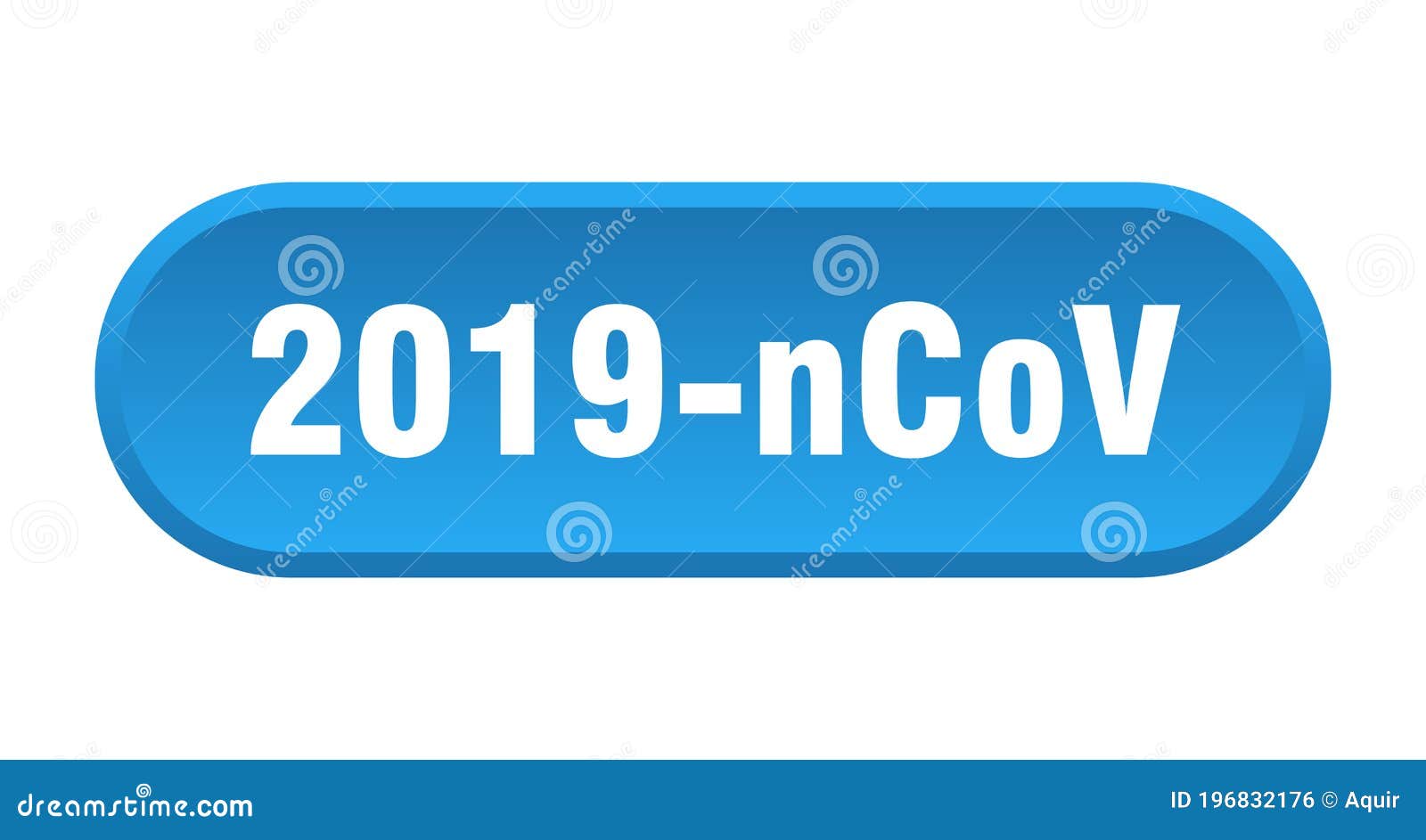 2019-ncov Button. Rounded Sign on White Background Stock Vector ...