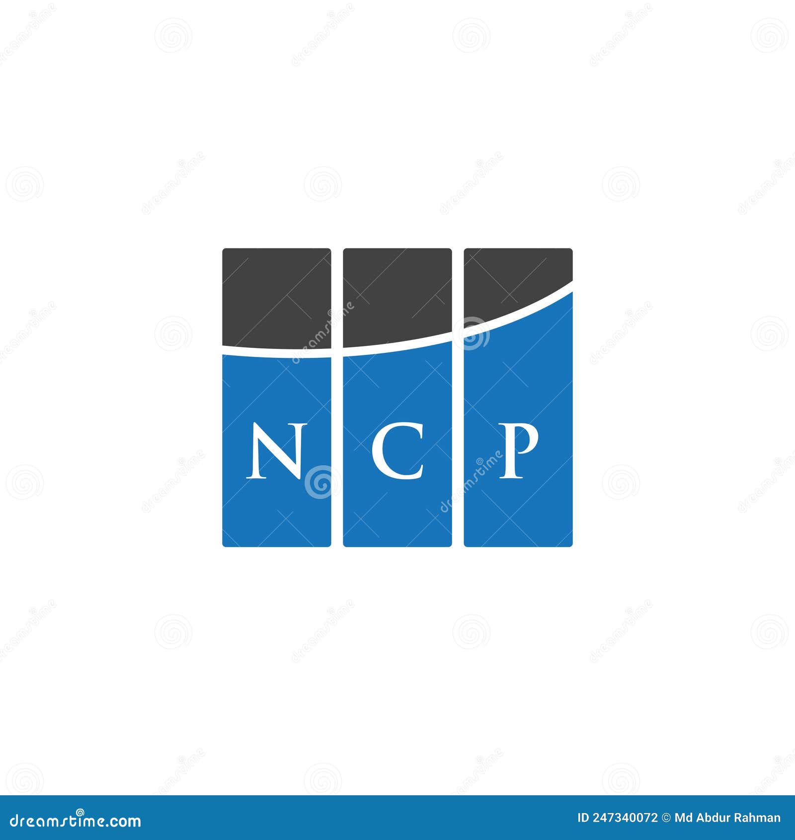 NCP Letter Logo Design on WHITE Background. NCP Creative Initials ...