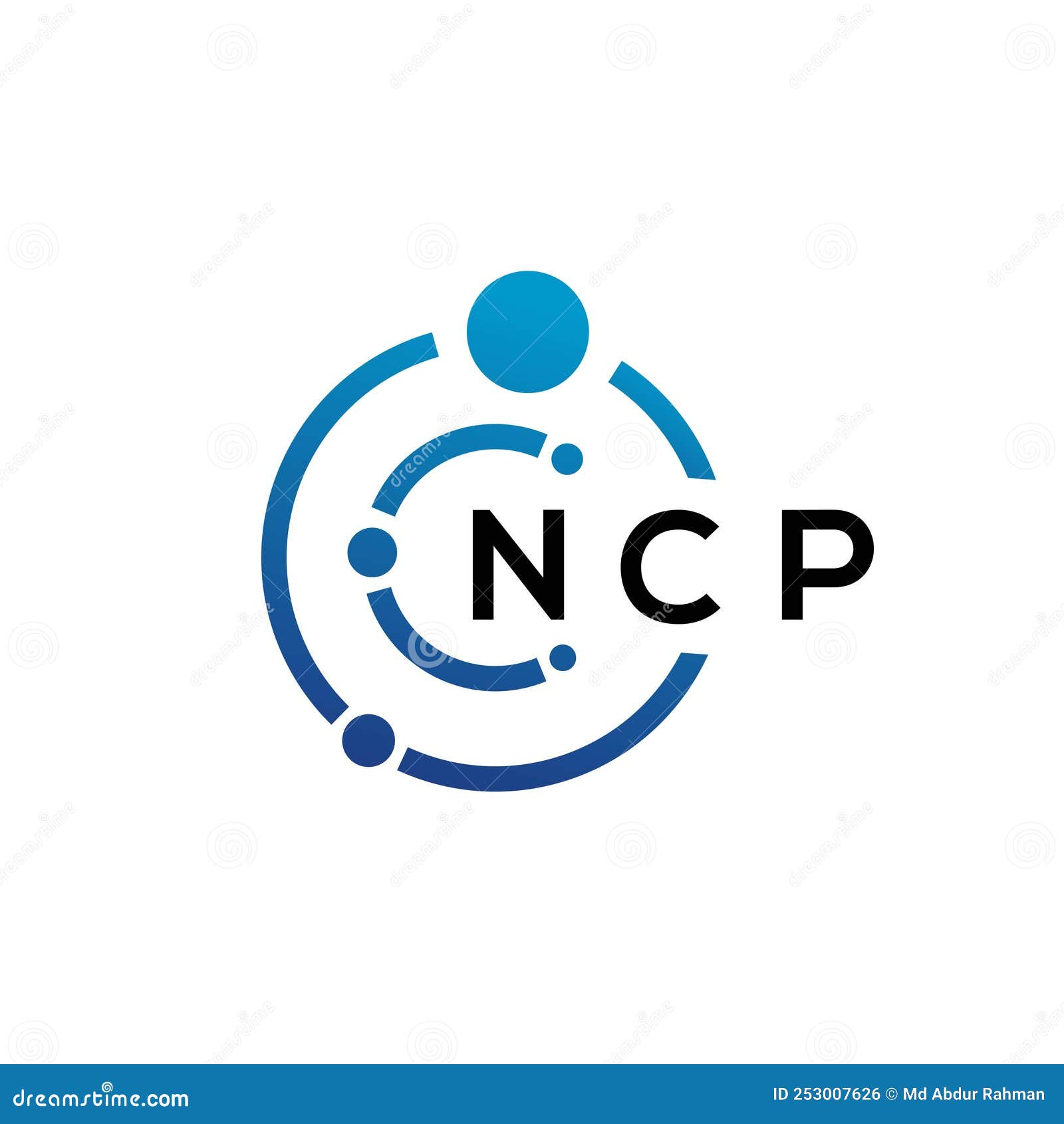NCP Letter Technology Logo Design On White Background. NCP Creative ...