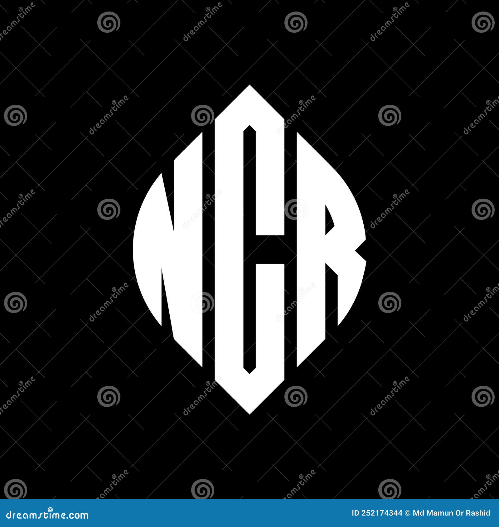 NCR Circle Letter Logo Design with Circle and Ellipse Shape. NCR ...