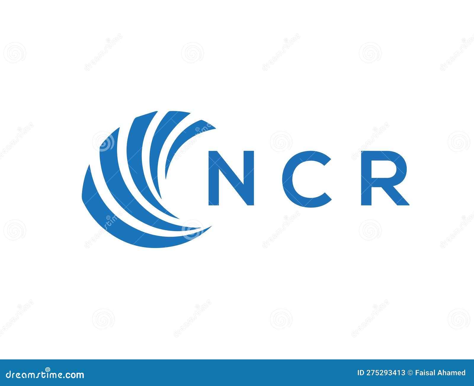 NCR Letter Logo Design on White Background. NCR Creative Circle Letter ...
