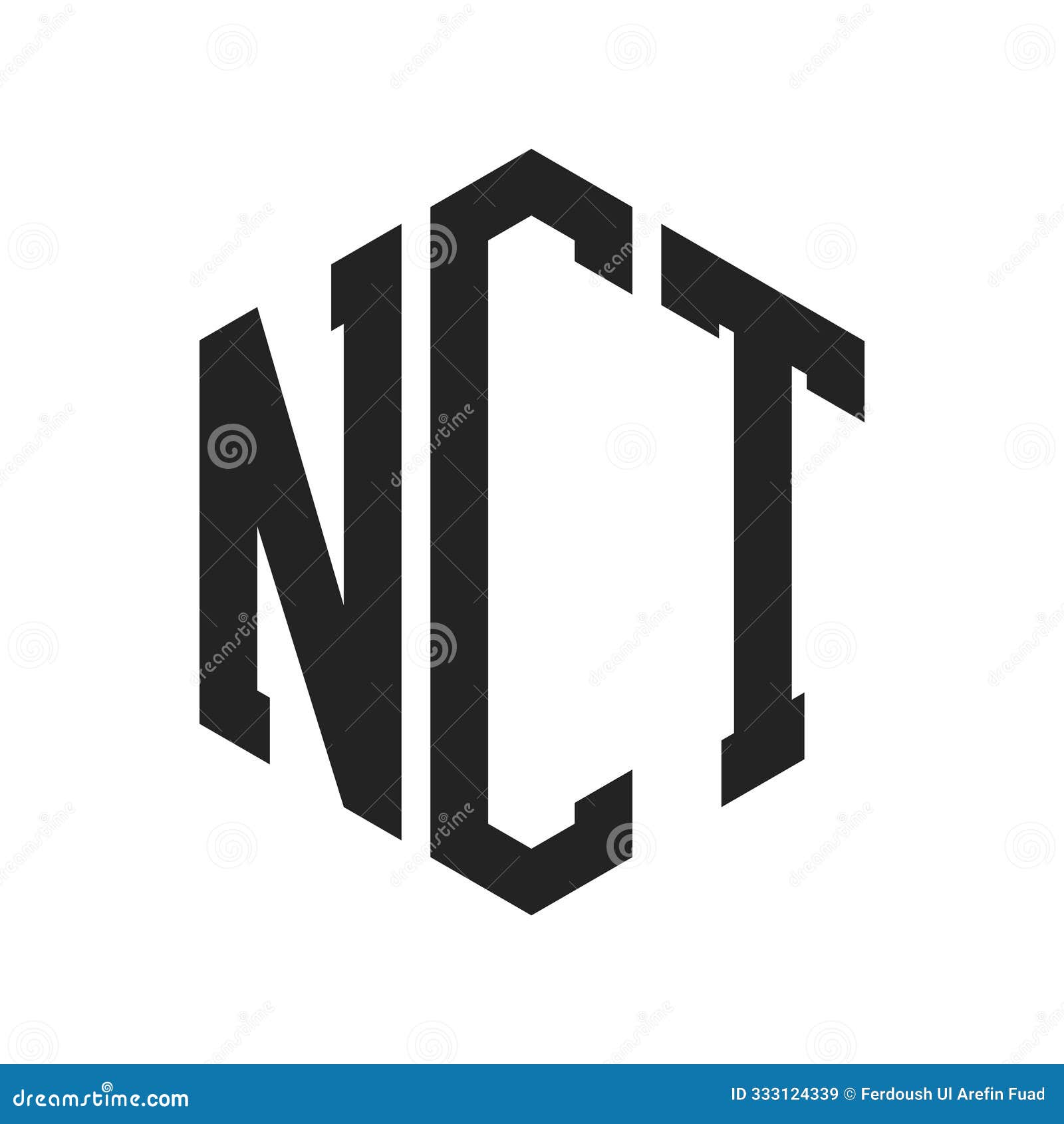 NCT Logo Design. Initial Letter NCT Monogram Logo Using Hexagon Shape ...