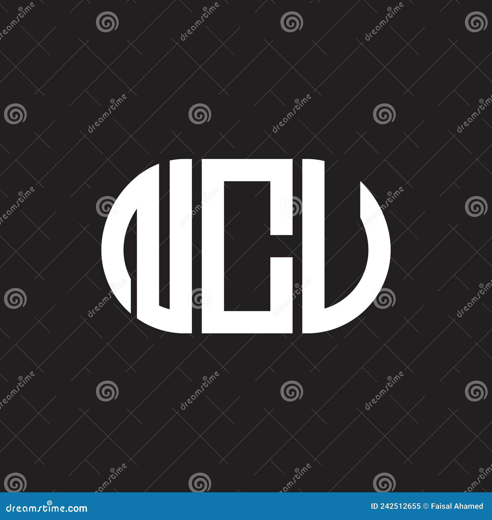 NCU Letter Logo Design on Black Background. NCU Creative Initials ...