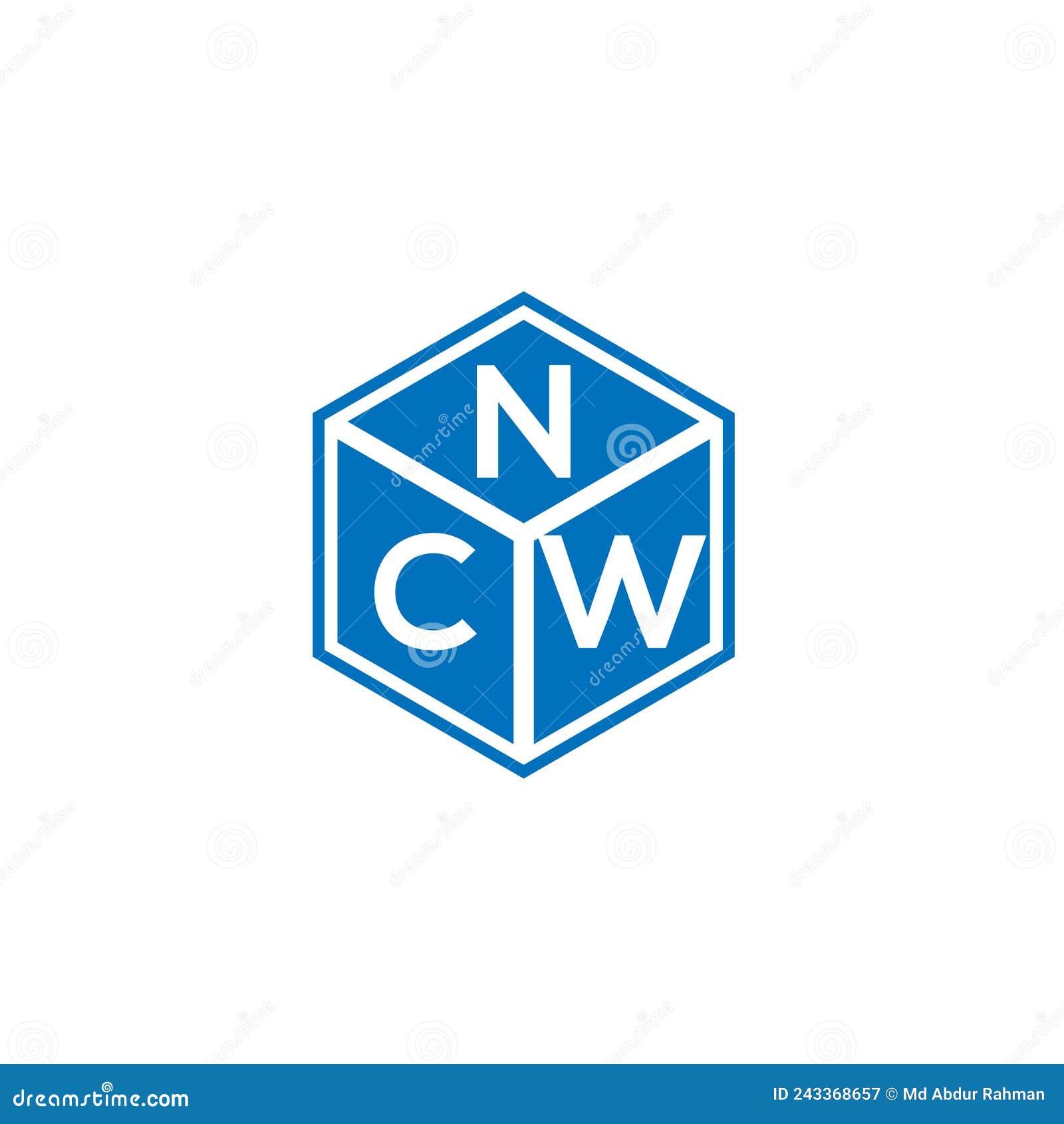 NCW Letter Logo Design on Black Background. NCW Creative Initials ...