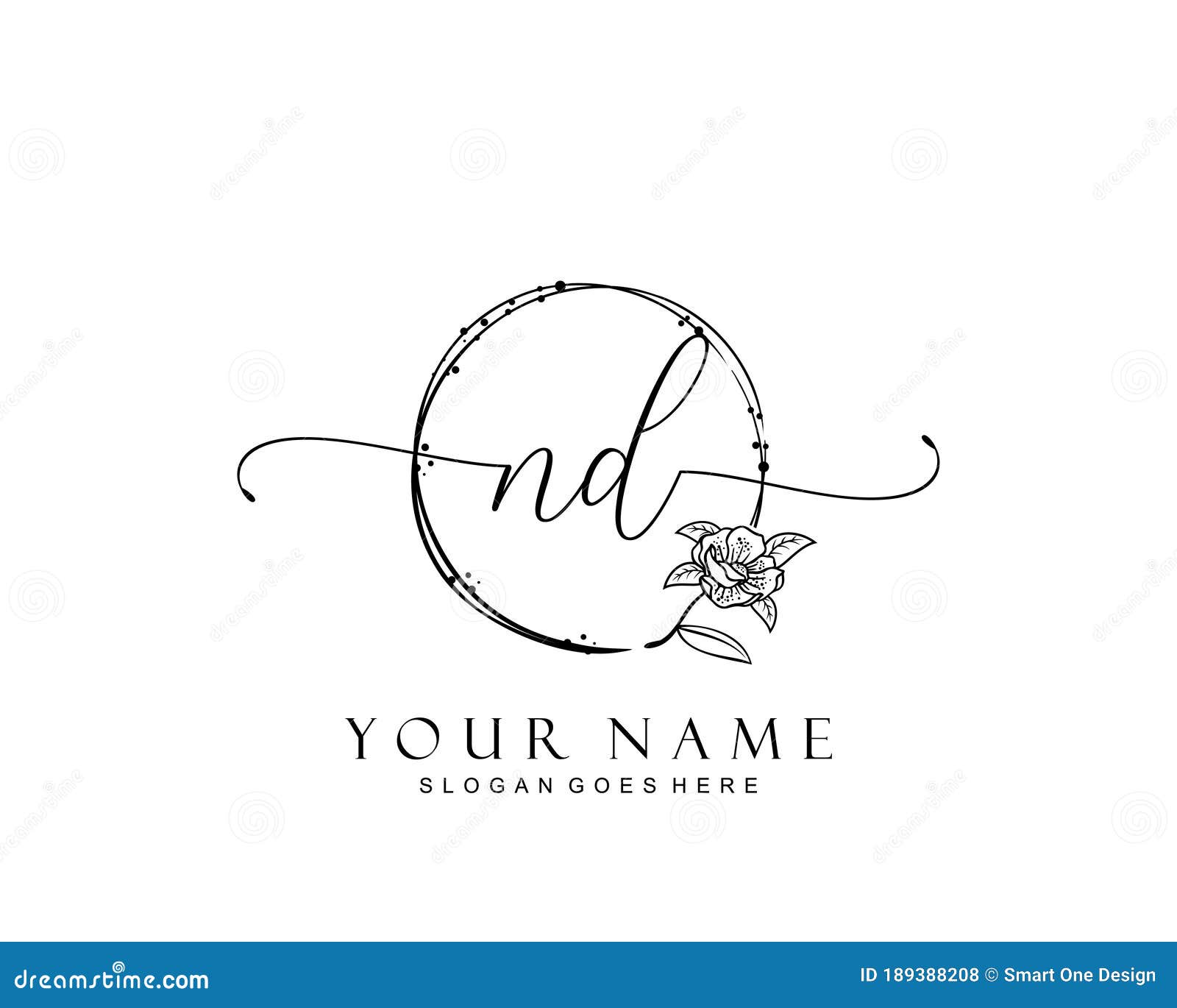 ND Signature Logo Template Vector Stock Vector - Illustration of circle ...