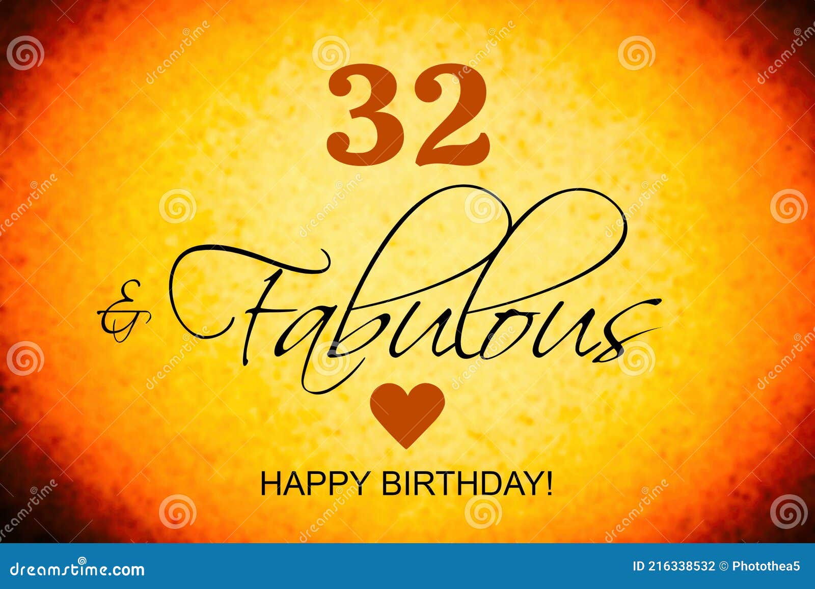 32nd Birthday Card Wishes Illustration Stock Illustration ...