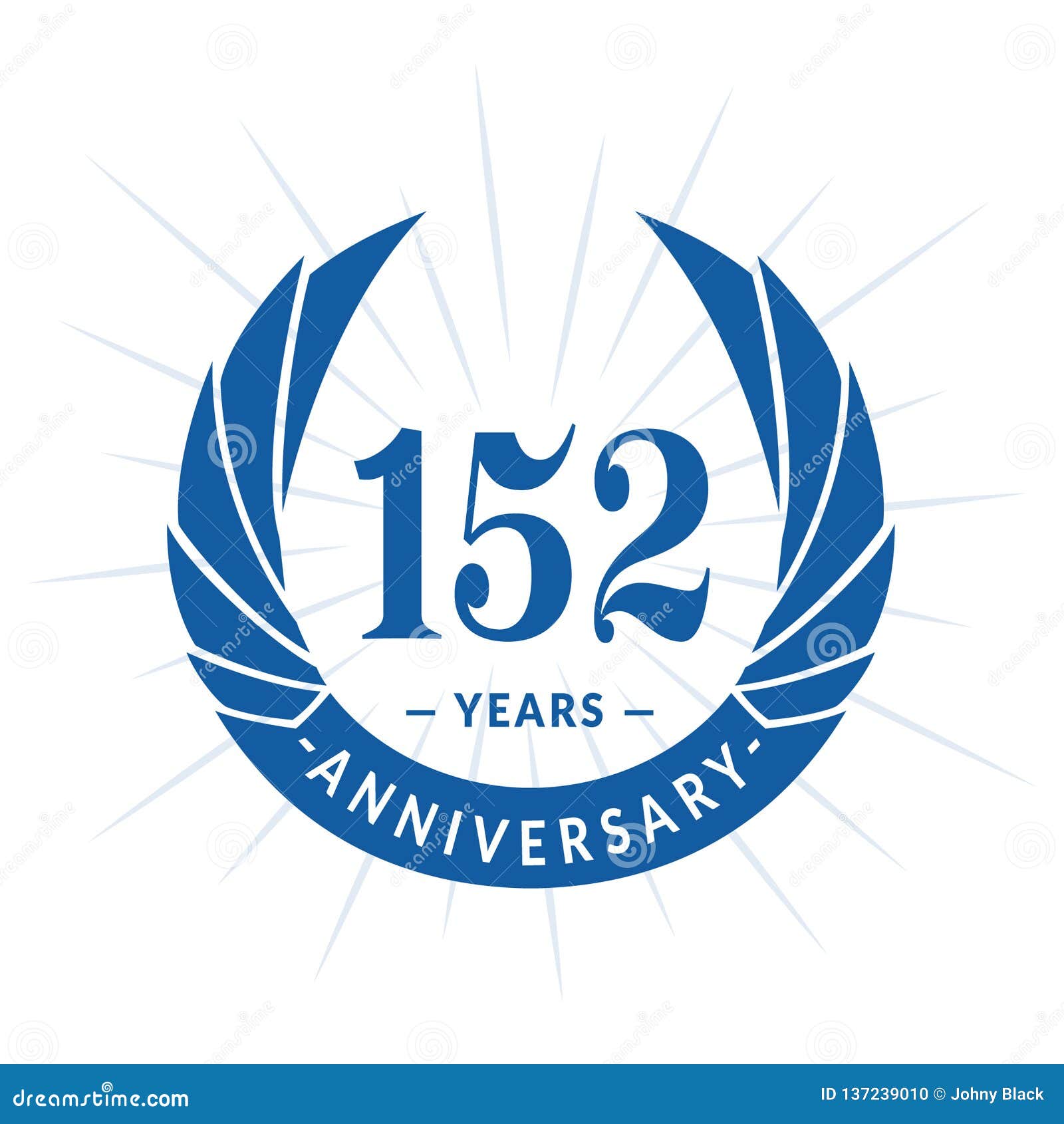 152 Years Anniversary Design Template. Elegant Anniversary Logo Design ...