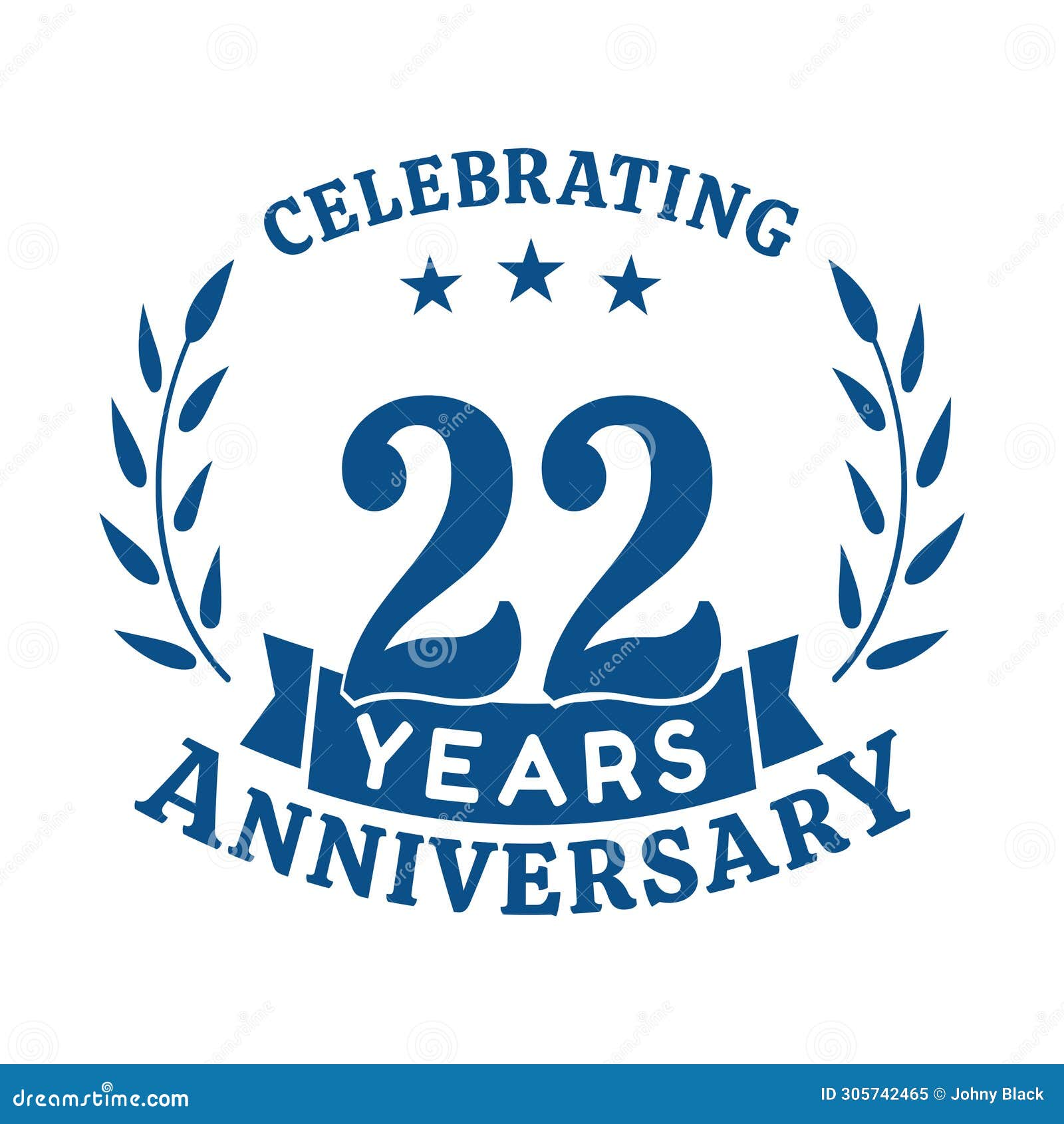 22 Years Anniversary Celebration Logotype. 22nd Anniversary Logo ...