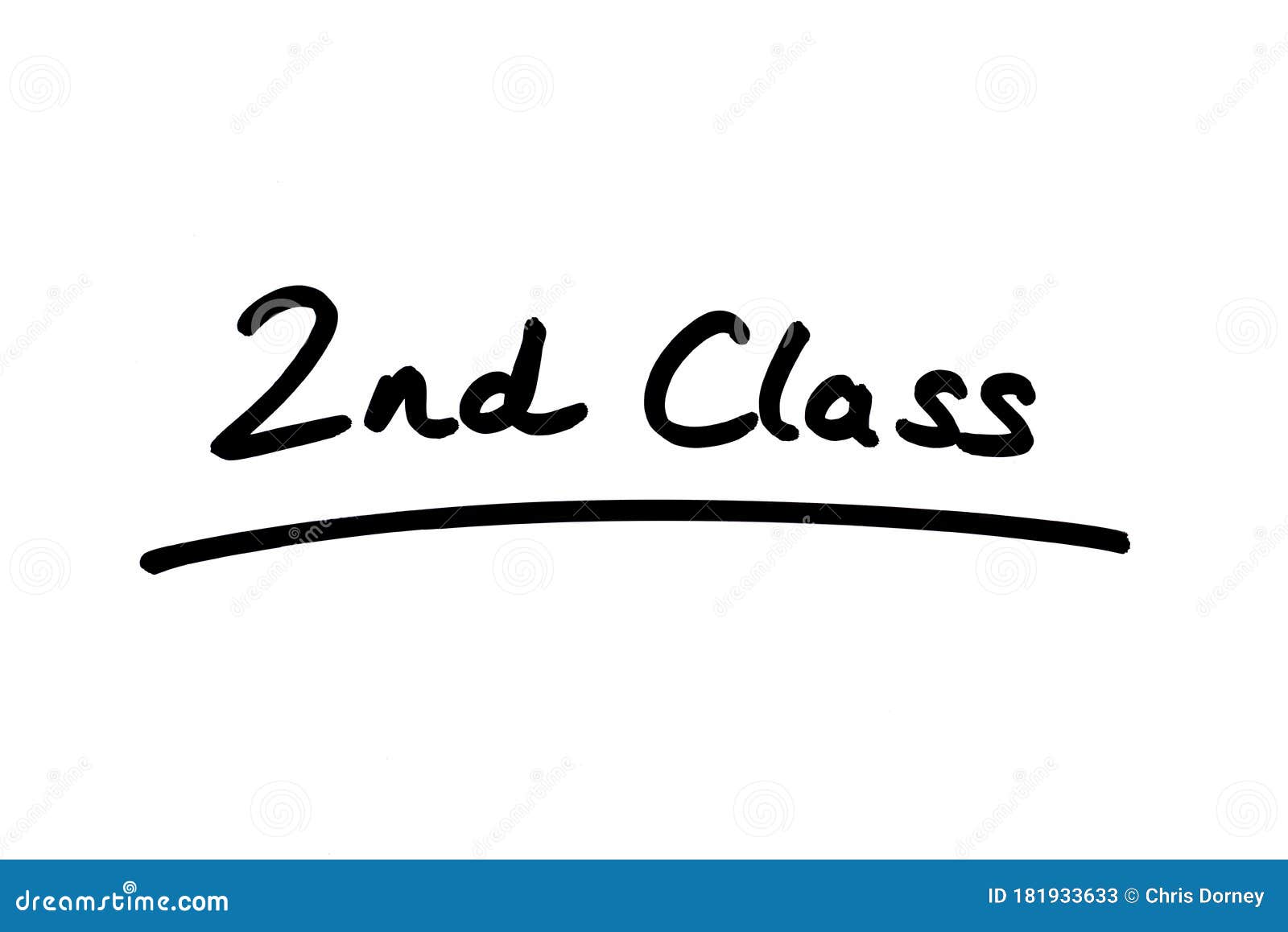 2nd Class stock illustration. Illustration of classing - 181933633