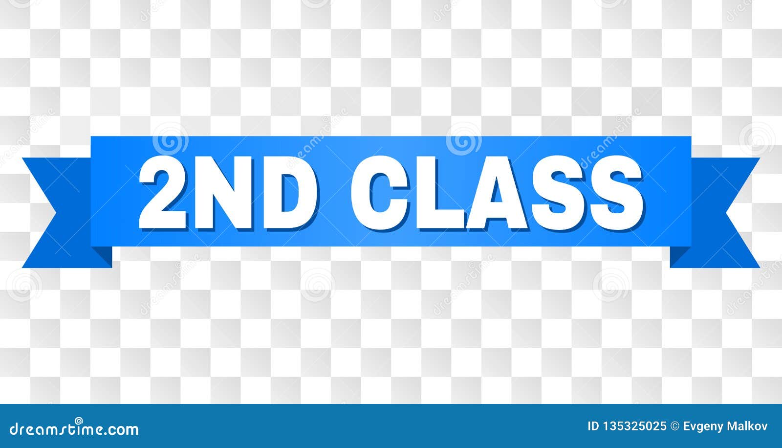 Blue Tape with 2ND CLASS Title Stock Vector - Illustration of abstract ...