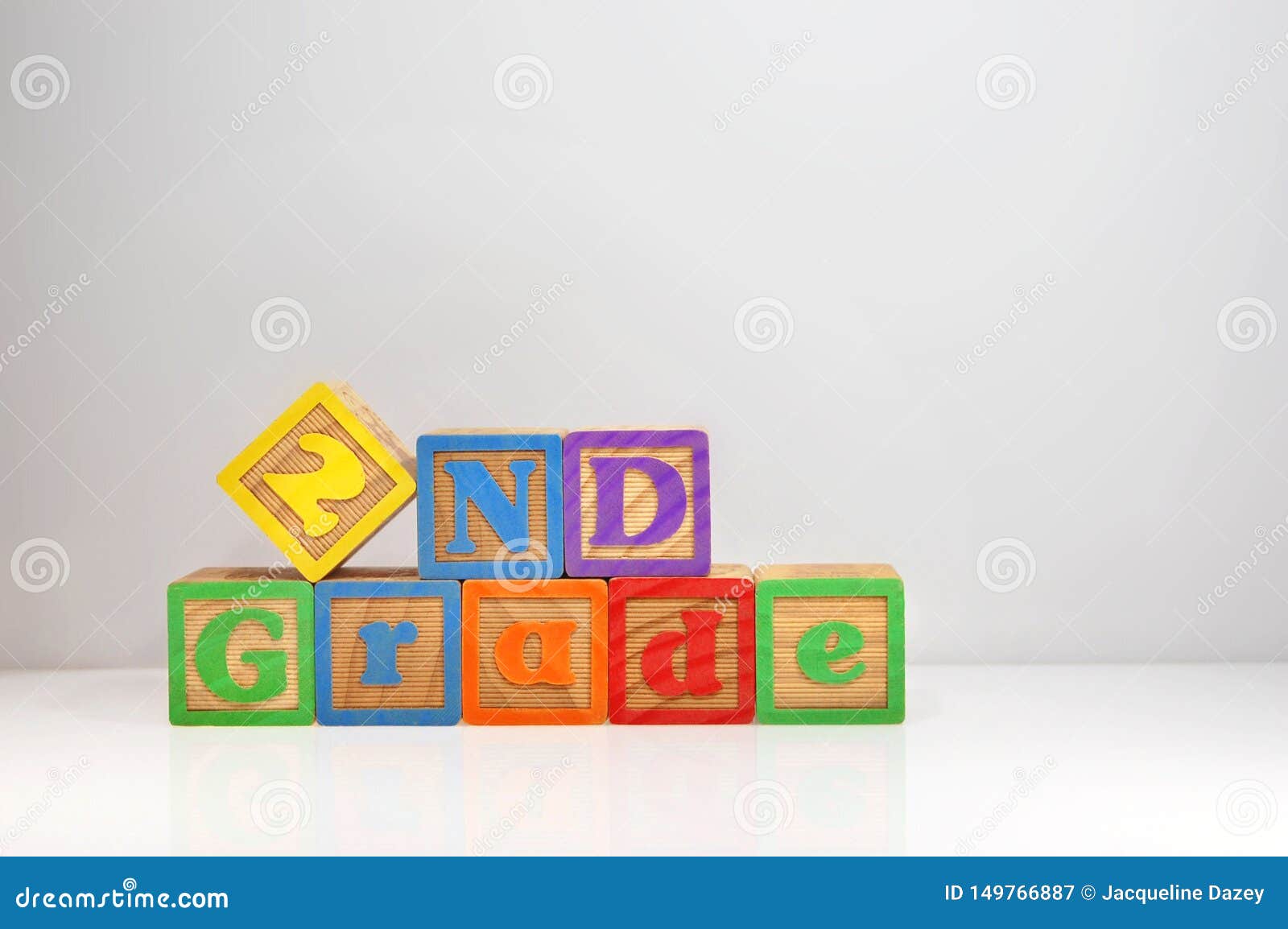 2nd Grade Spelled Out with ABC Blocks Stock Image - Image of playtime ...
