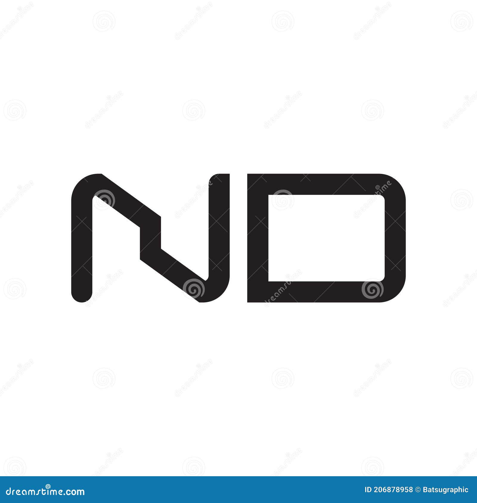Nd Initial Letter Vector Logo Icon Stock Vector - Illustration of ...
