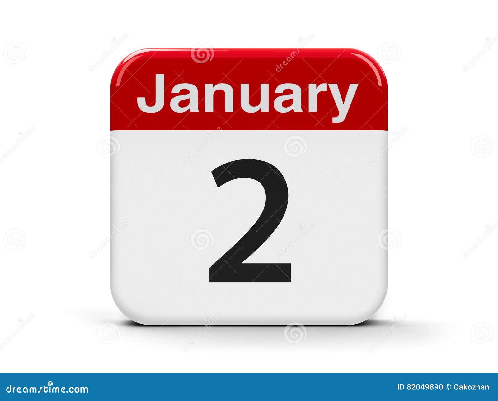 2nd January stock illustration. Illustration of calendar - 82049890
