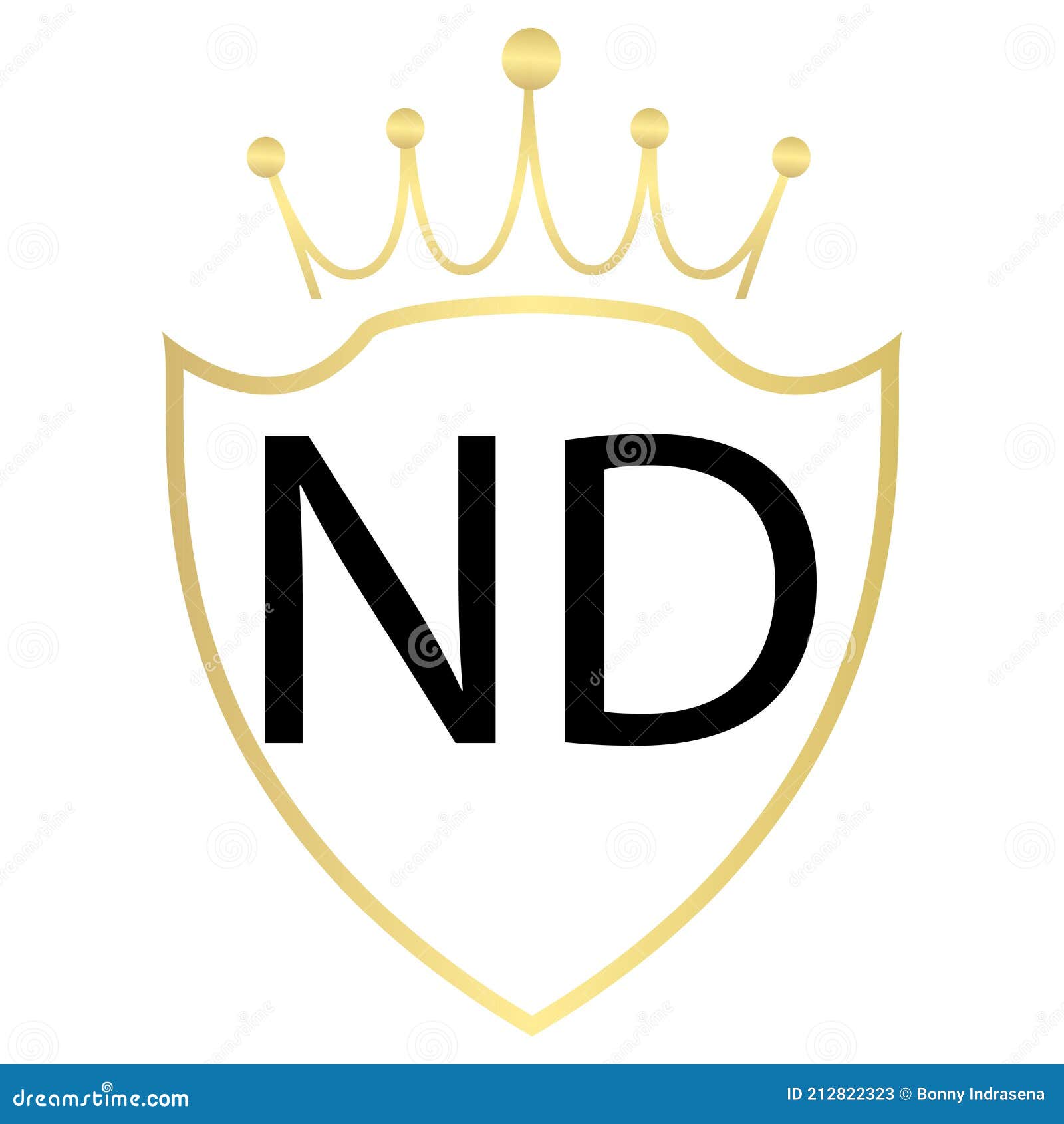 ND Letter Logo Design with Simple Style Stock Vector - Illustration of ...