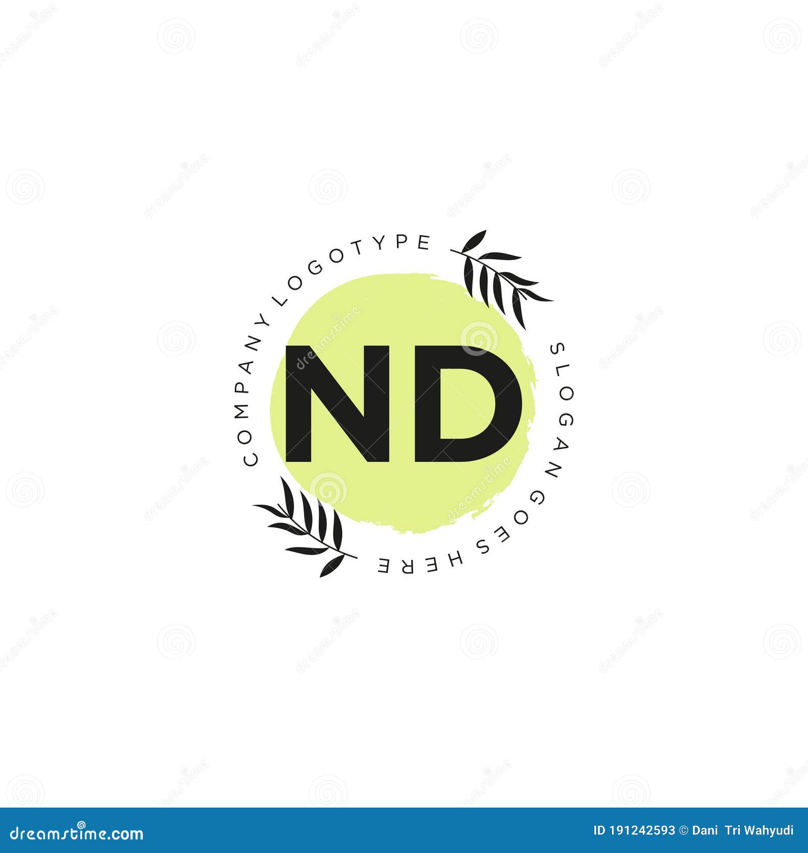 ND Letter Logo Icon Design Template Elements Stock Vector ...
