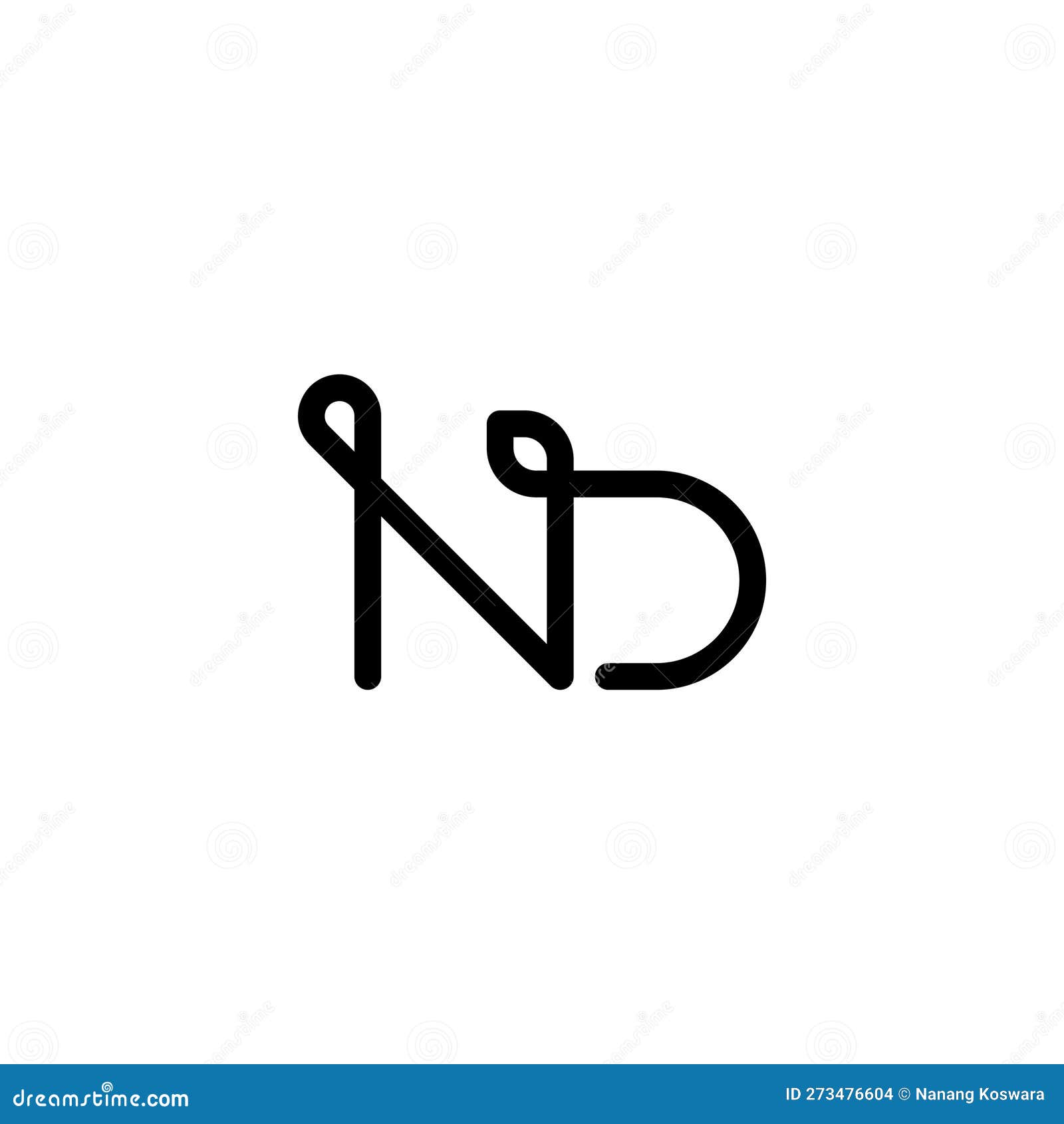 ND Logo, ND Monogram, Initial ND Logo, Letter ND Logo, Letter ND Icon ...