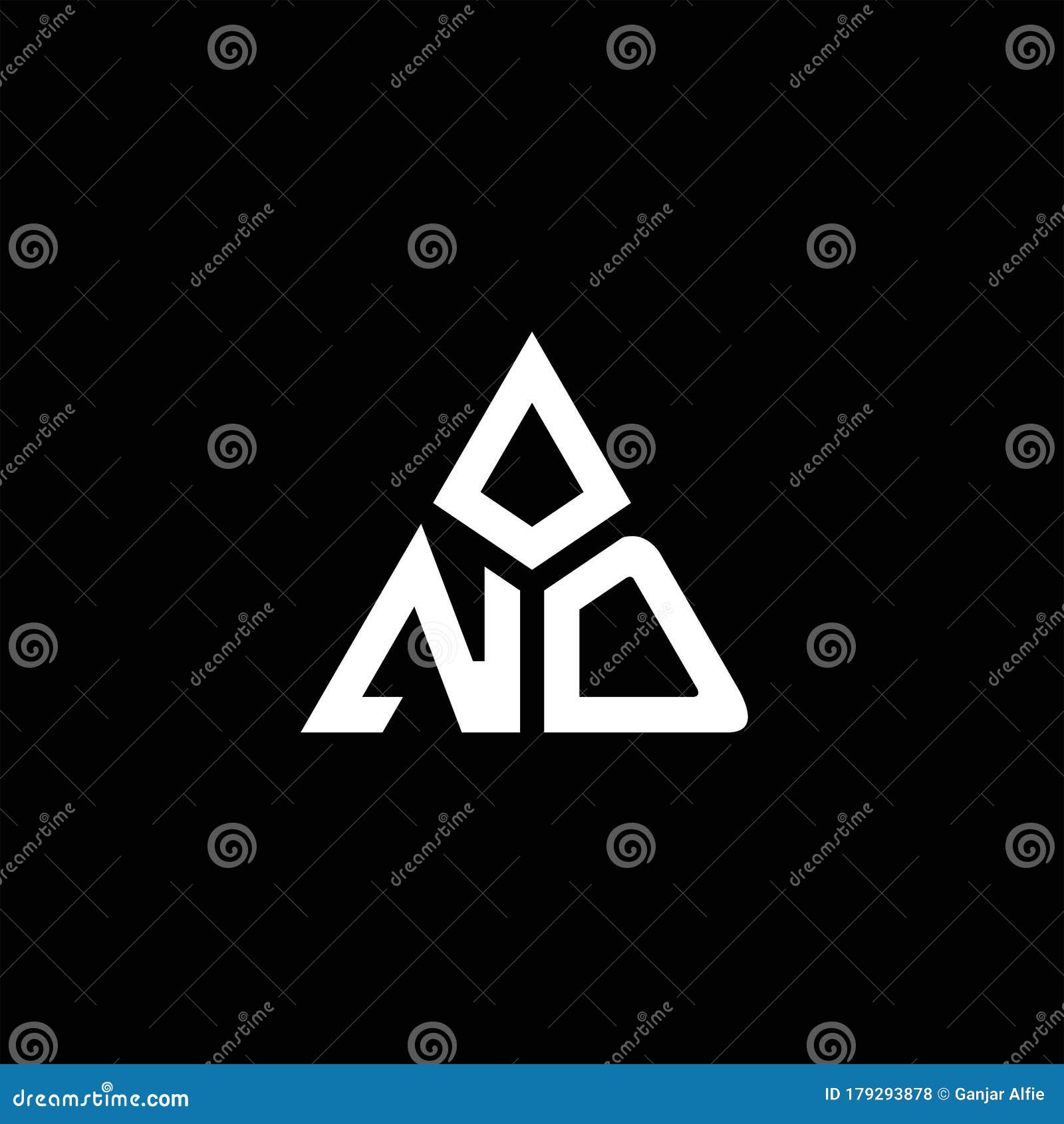 ND Monogram Logo with 3 Pieces Shape Isolated on Triangle Stock Vector ...