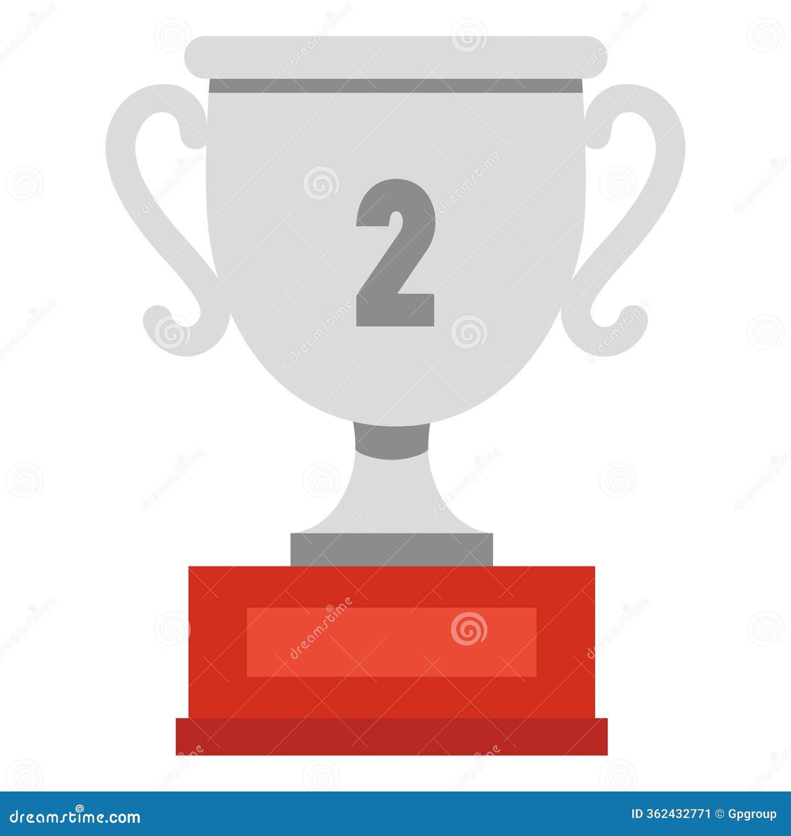 2nd place trophy icon stock illustration. Illustration of isolated ...