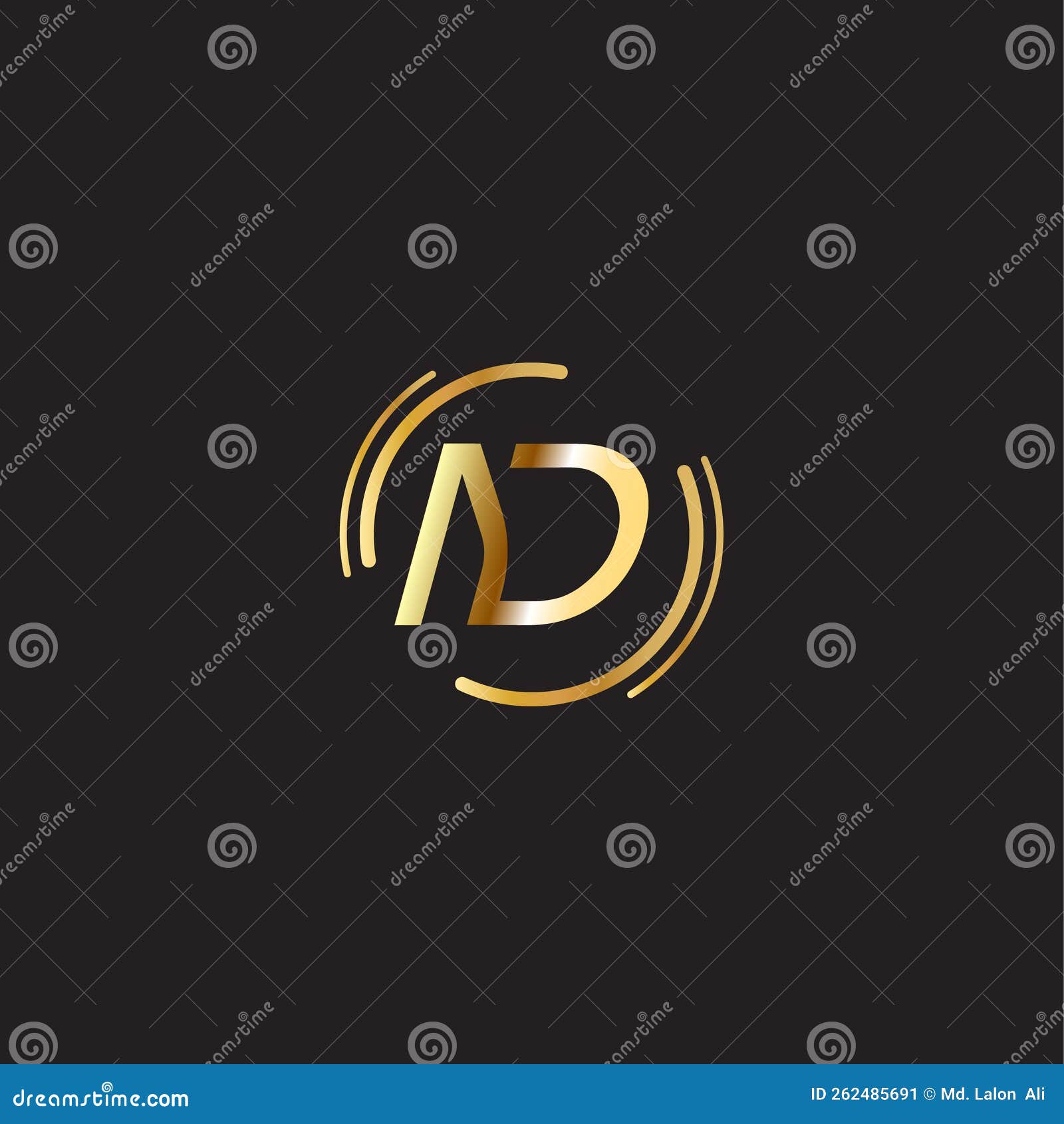 ND Text Logo Design stock vector. Illustration of gold - 262485691