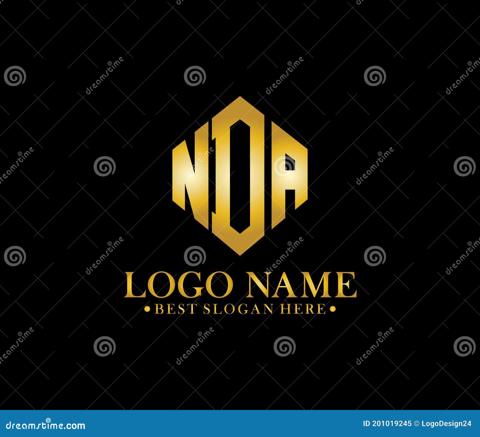 NDA Diamond Alphabet Logo Design Concept Stock Vector - Illustration of ...