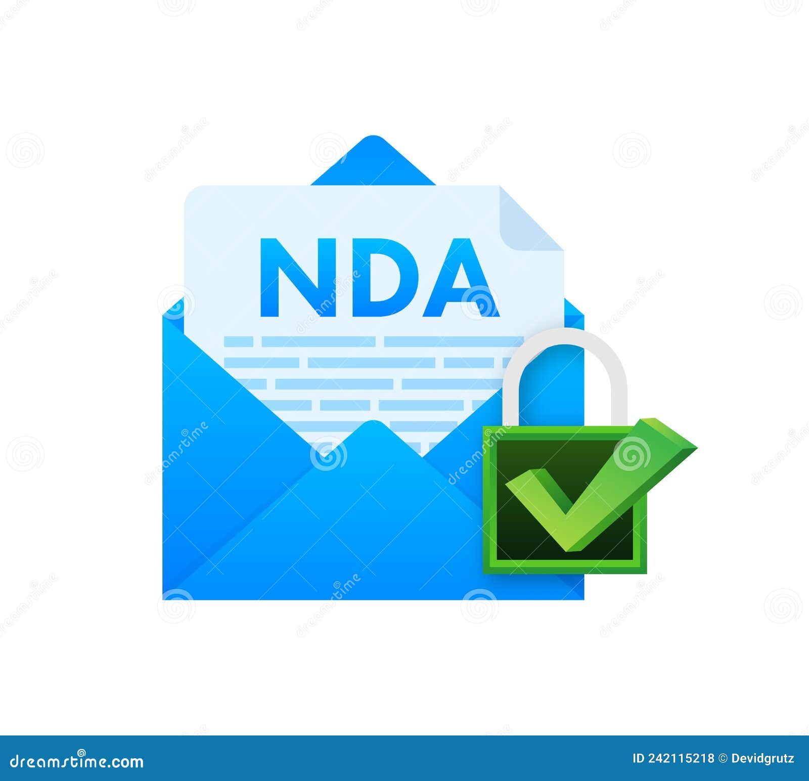 NDA Document, Non Disclosure Agreement, Privacy Document. Vector Stock ...