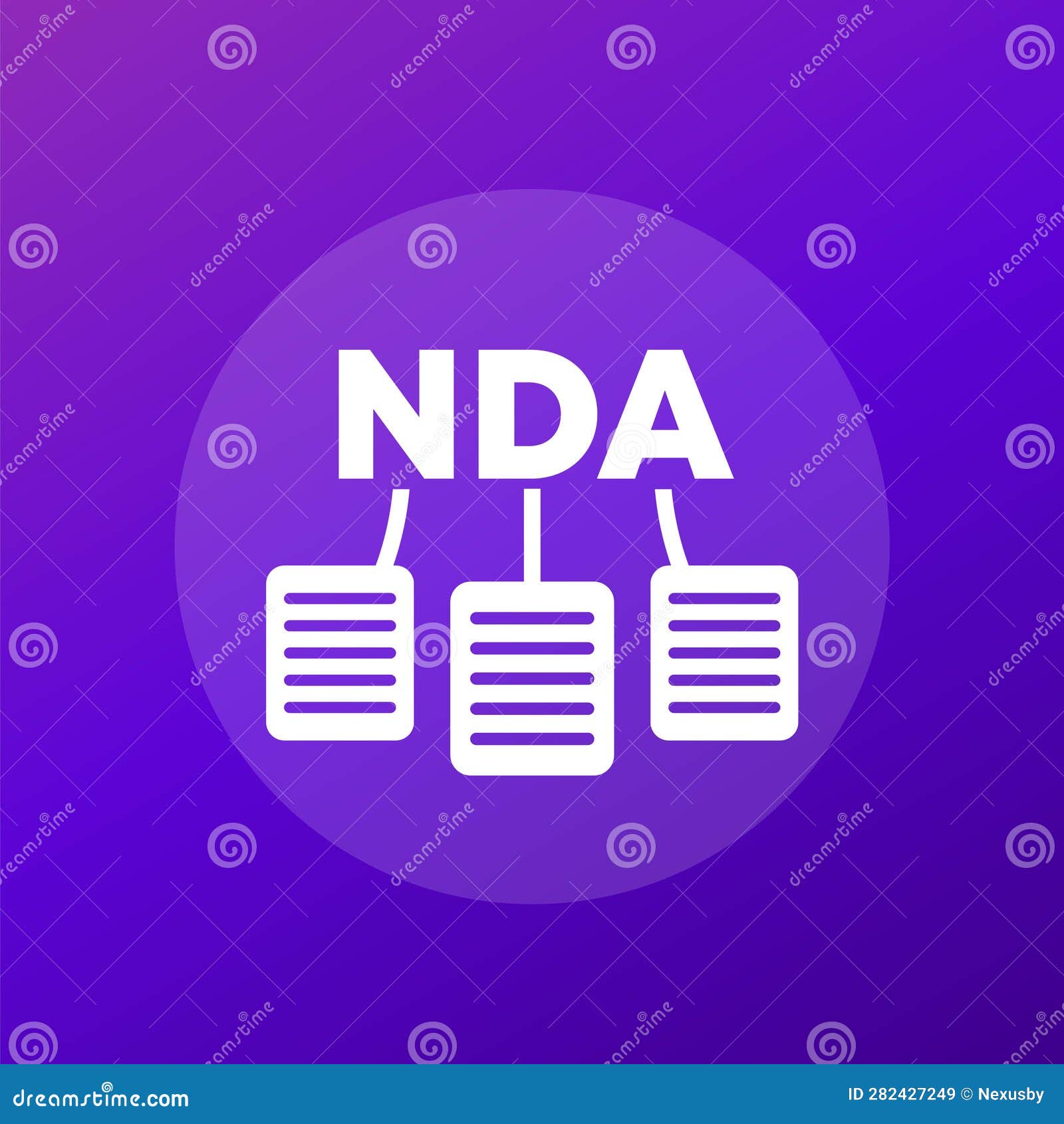 NDA Icon with Documents, Vector Stock Vector - Illustration of business ...
