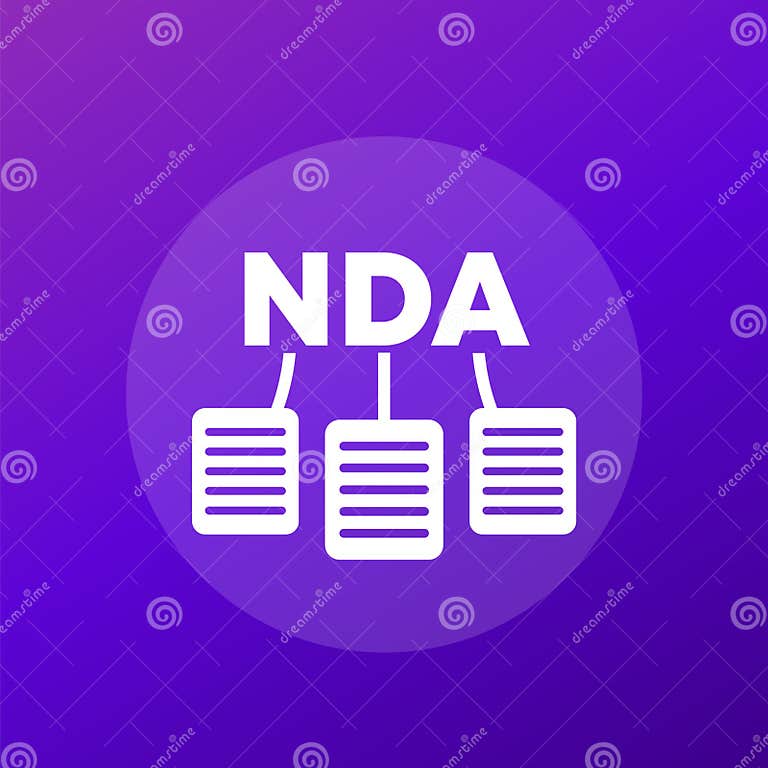 NDA Icon with Documents, Vector Stock Vector - Illustration of business ...