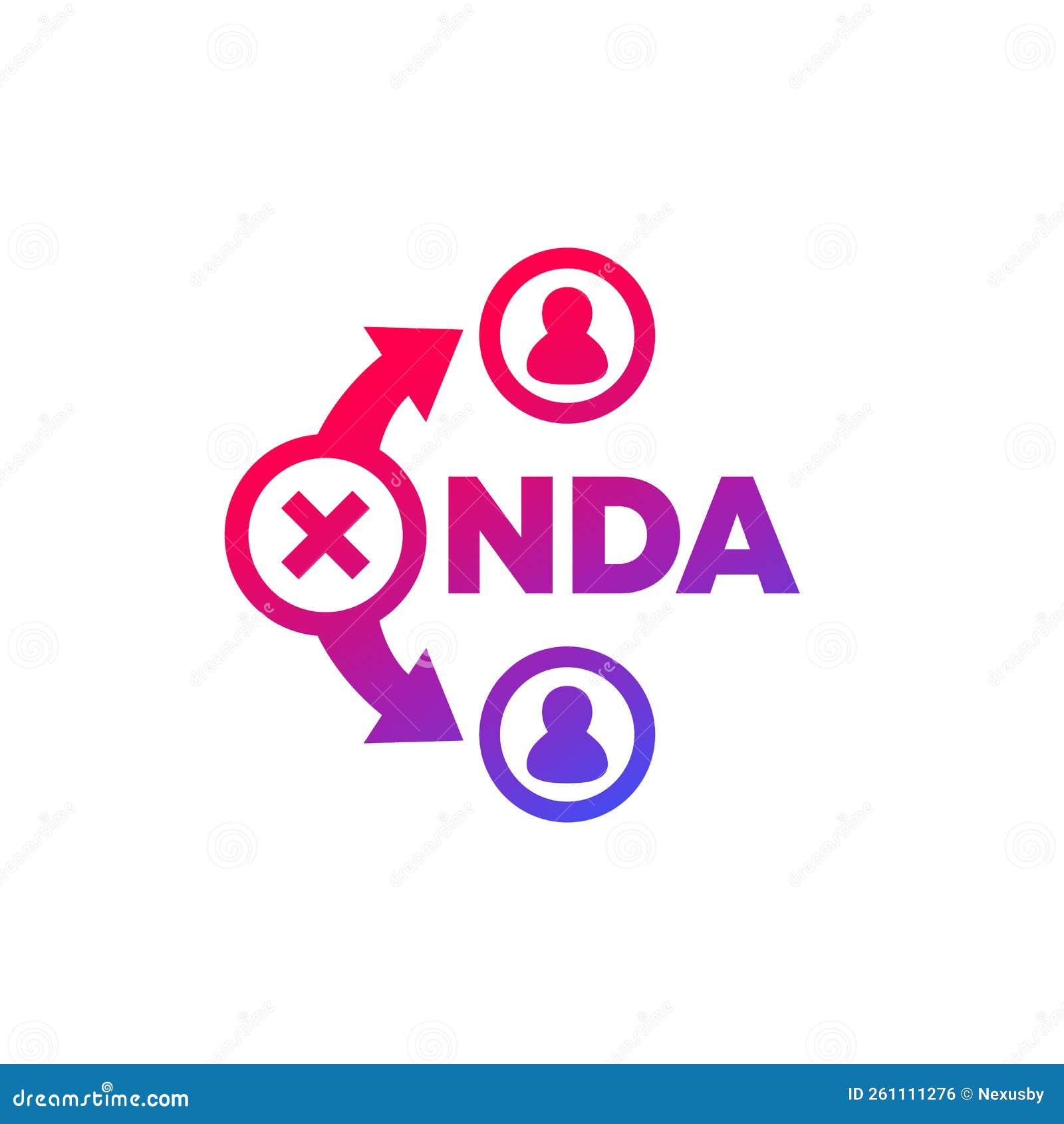 NDA Icon with People, Vector Stock Vector - Illustration of work, terms ...