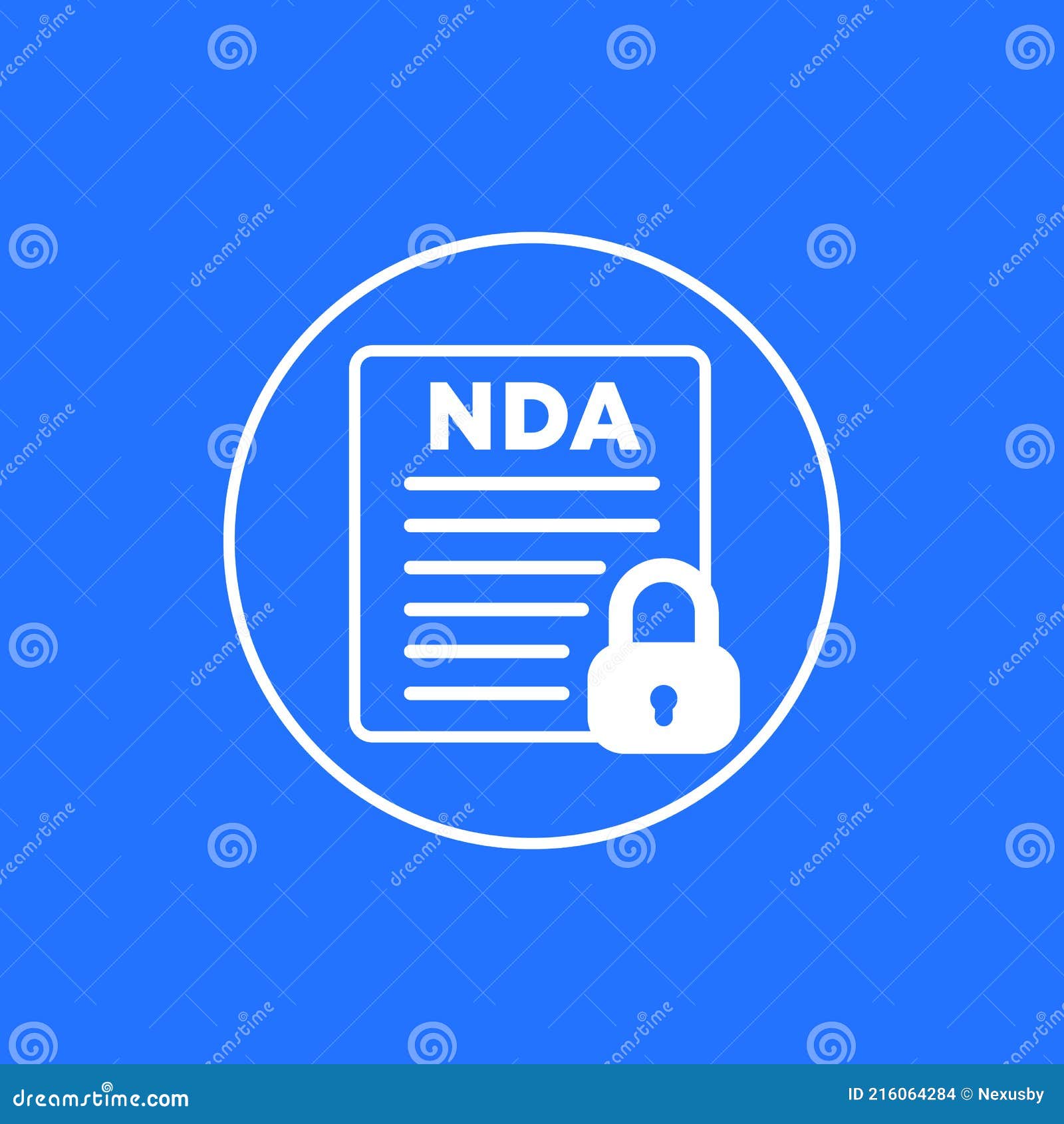 NDA, Non Disclosure Agreement Form Icon for Web Stock Vector ...