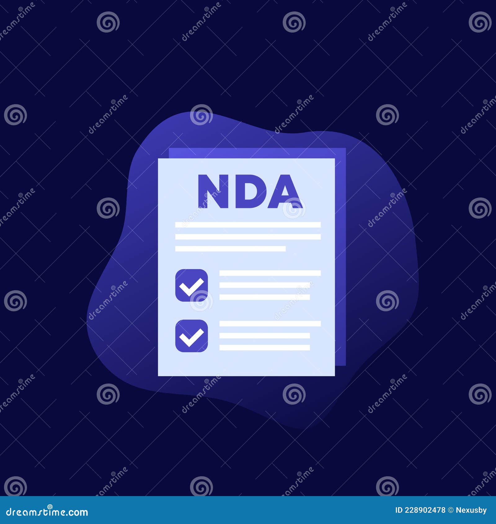 NDA, Non Disclosure Agreement Form, Vector Icon Stock Vector ...