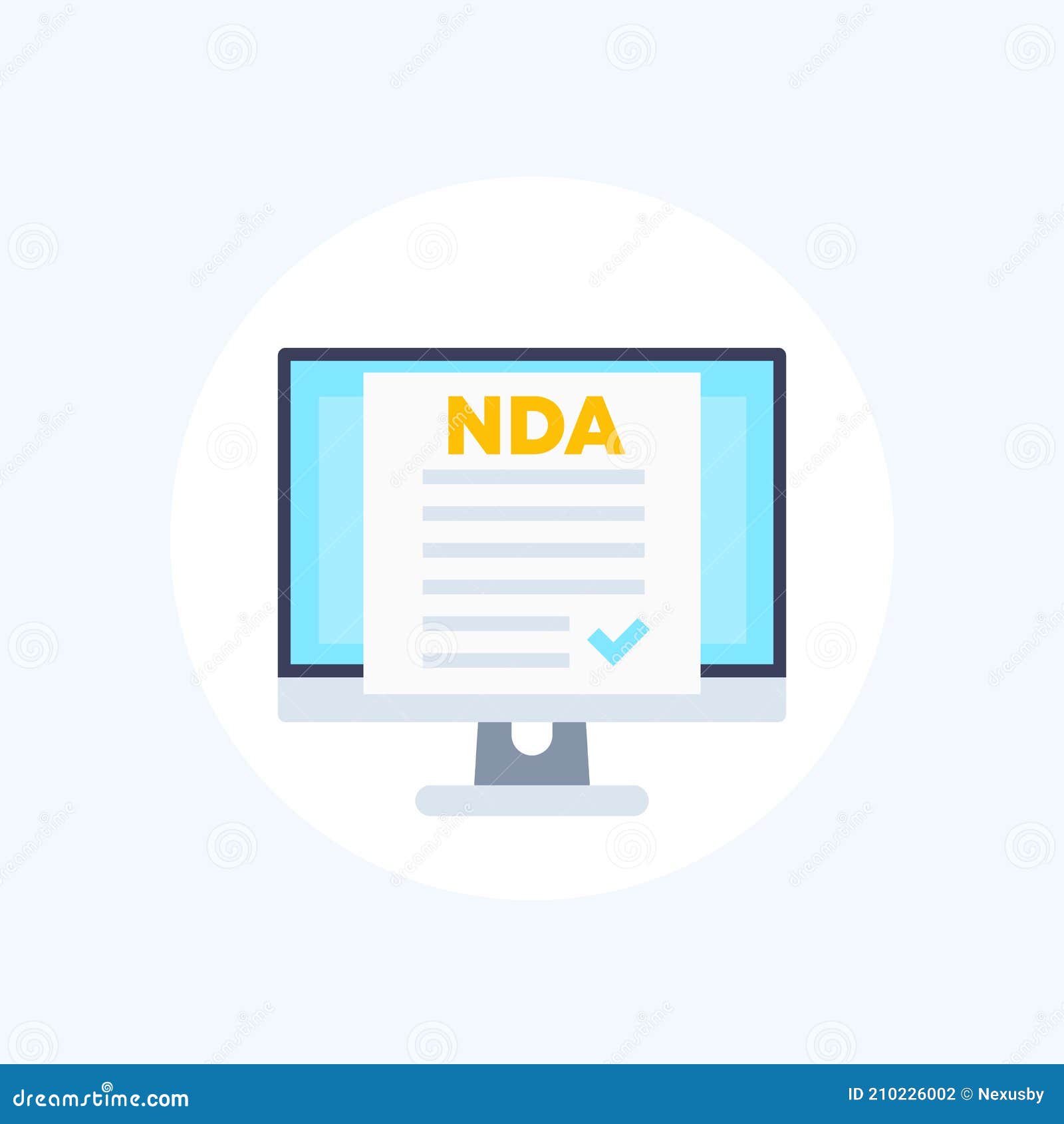 NDA, Non Disclosure Agreement, Vector Stock Vector - Illustration of ...