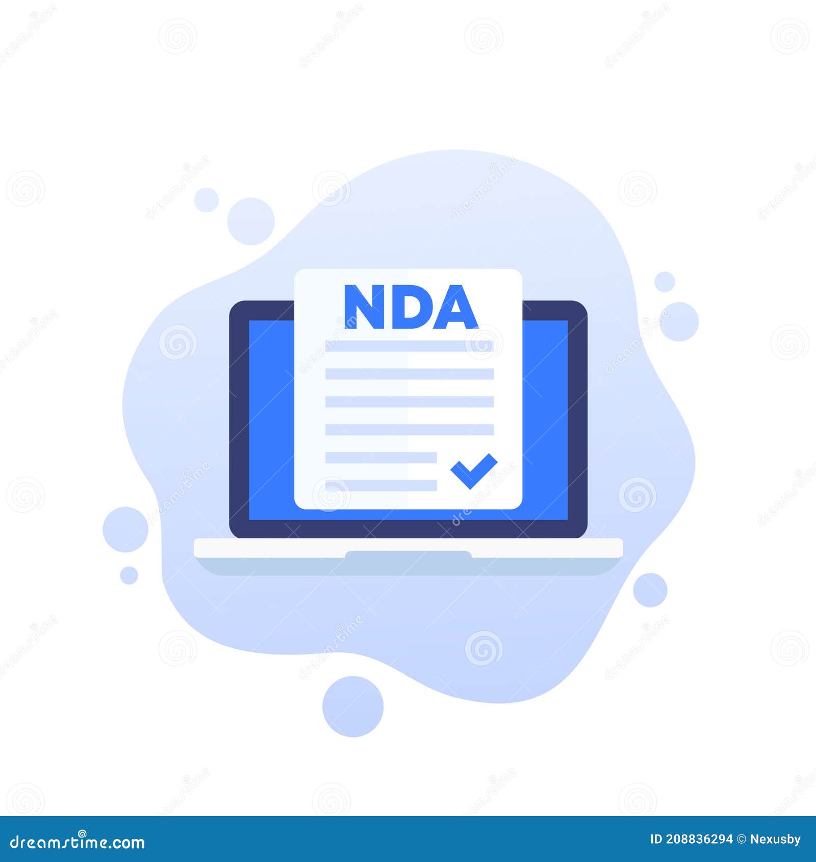 NDA, Non Disclosure Agreement Vector Icon Stock Vector - Illustration ...