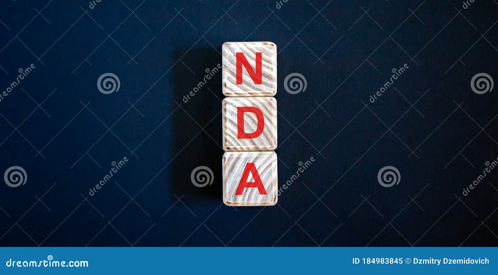 NDA Sign Over Dark Beautiful Blue Background Stock Image - Image of ...