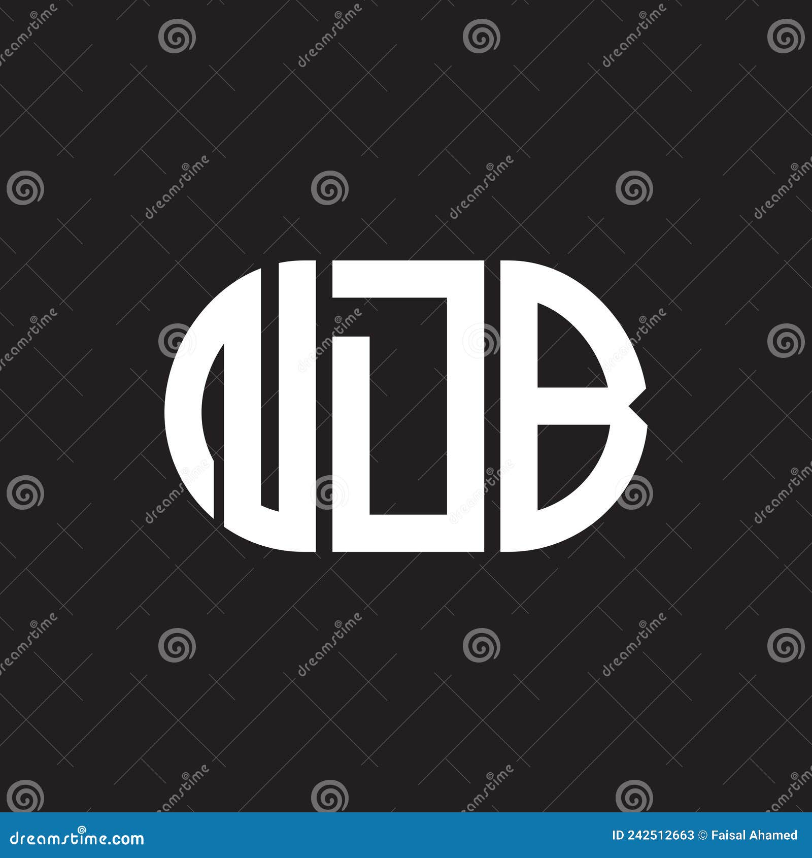 NDB Letter Logo Design on Black Background. NDB Creative Initials ...