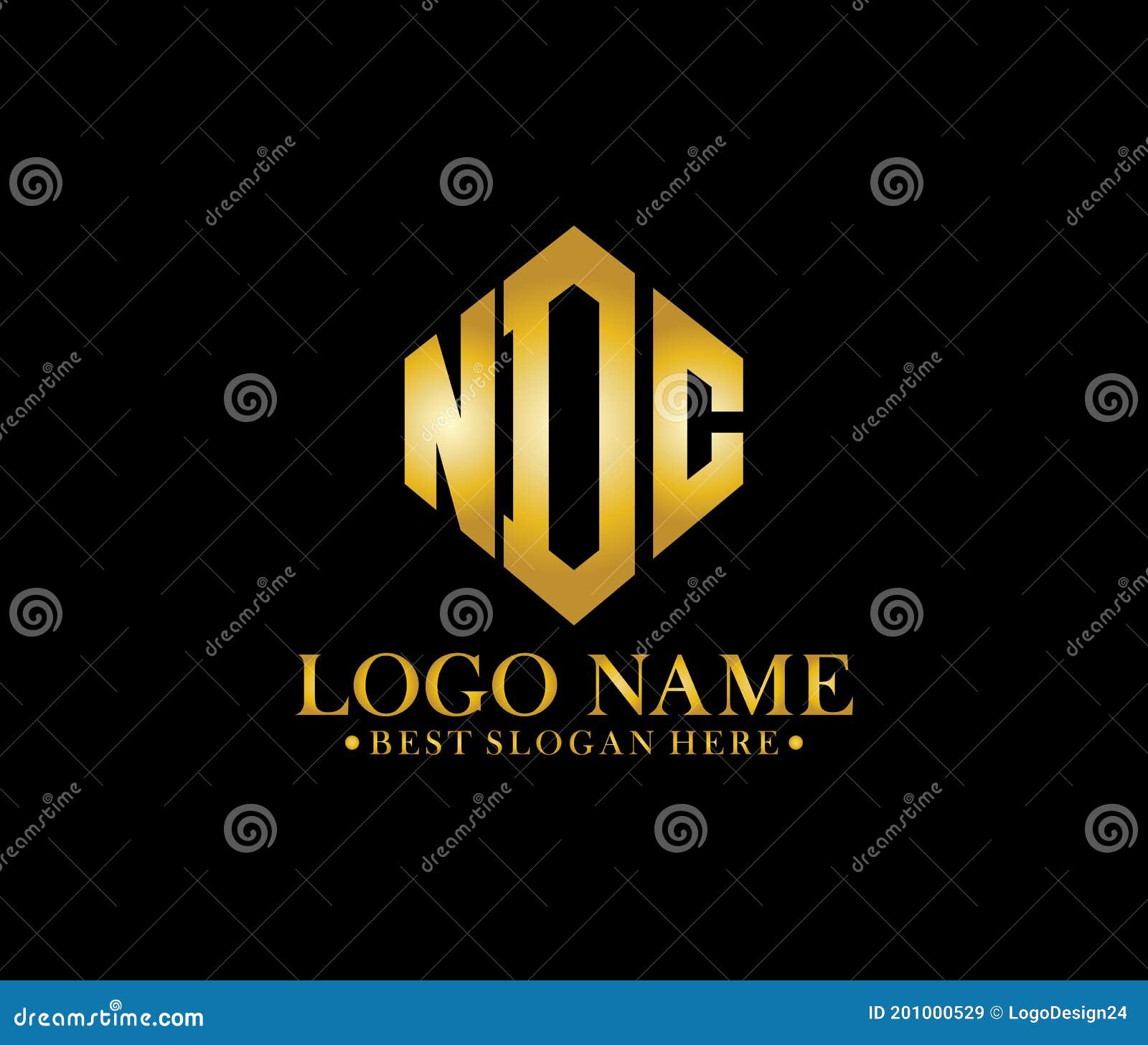 NDC Diamond Alphabet Logo Design Concept Stock Vector - Illustration of ...