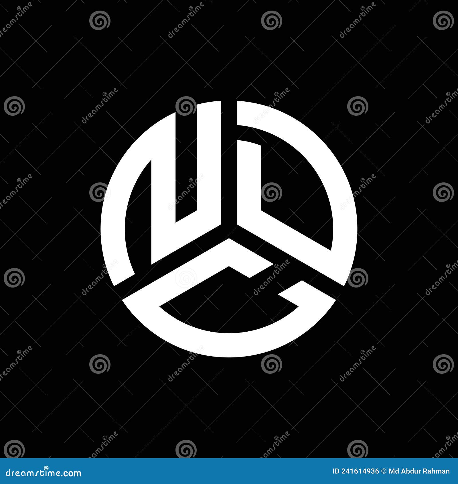 NDC Letter Logo Design on Black Background. NDC Creative Initials ...