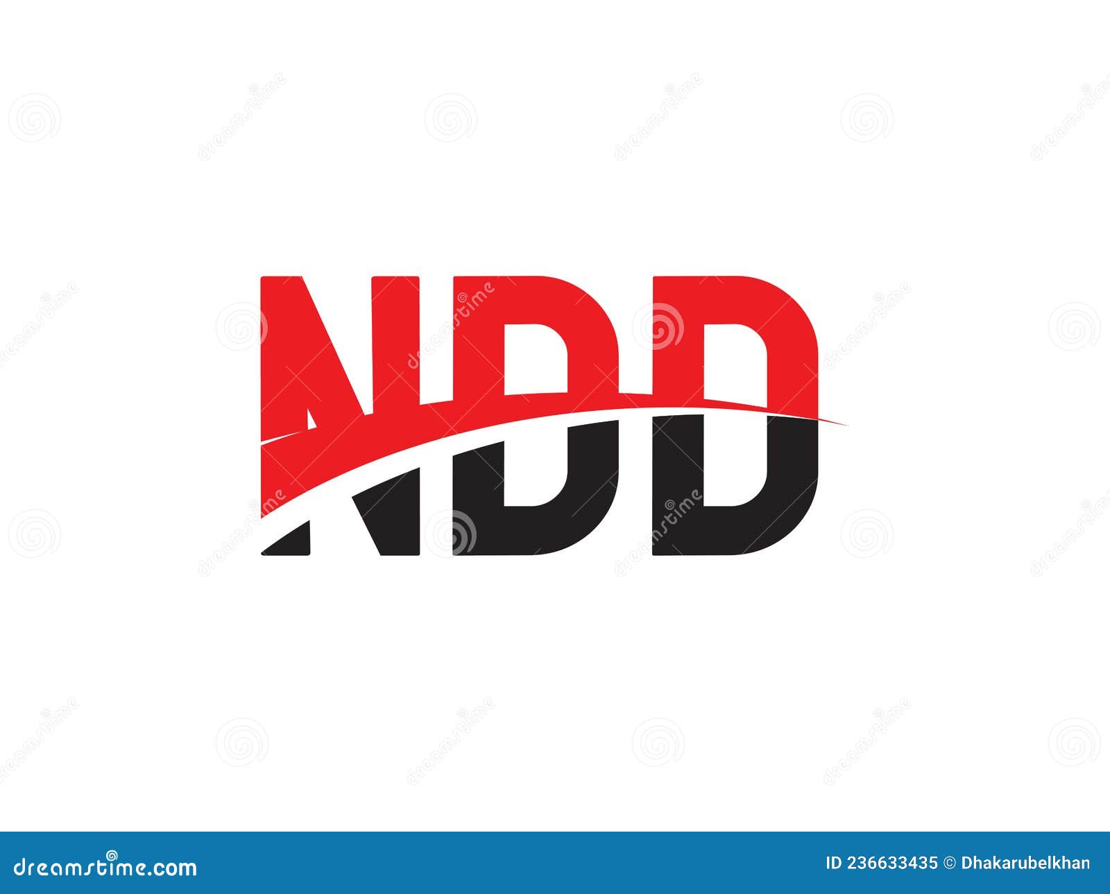 NDD Letter Initial Logo Design Vector Illustration Stock Vector ...