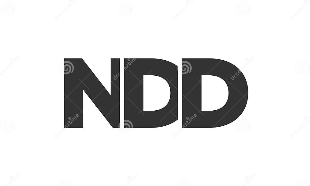 NDD Logo Design Template with Strong and Modern Bold Text. Initial ...
