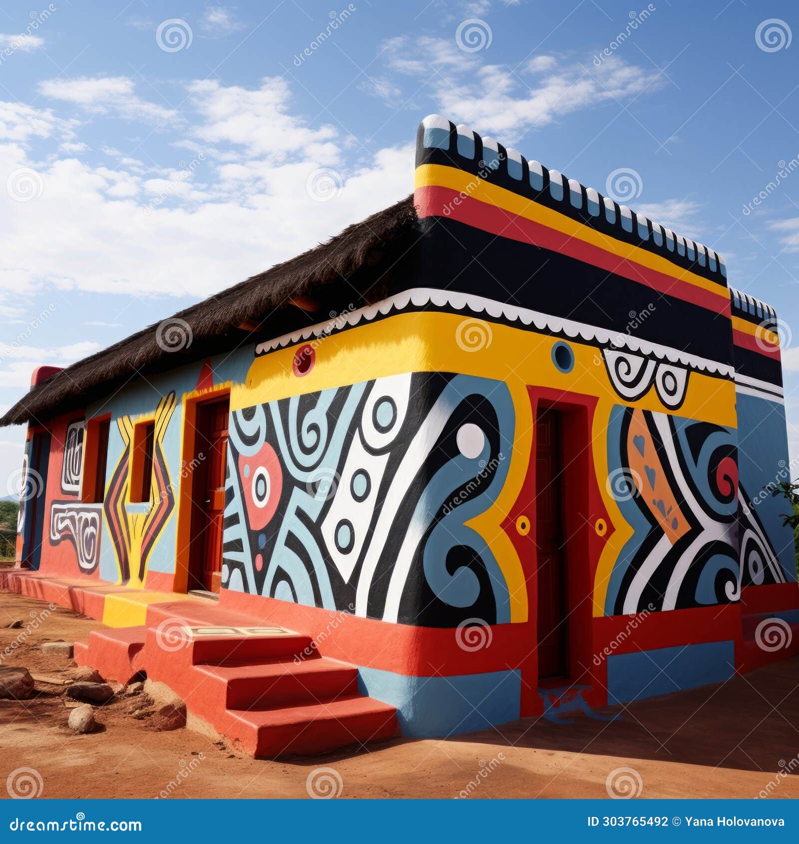 Ndebele House Painting Patterns Royalty-Free Stock Photo ...