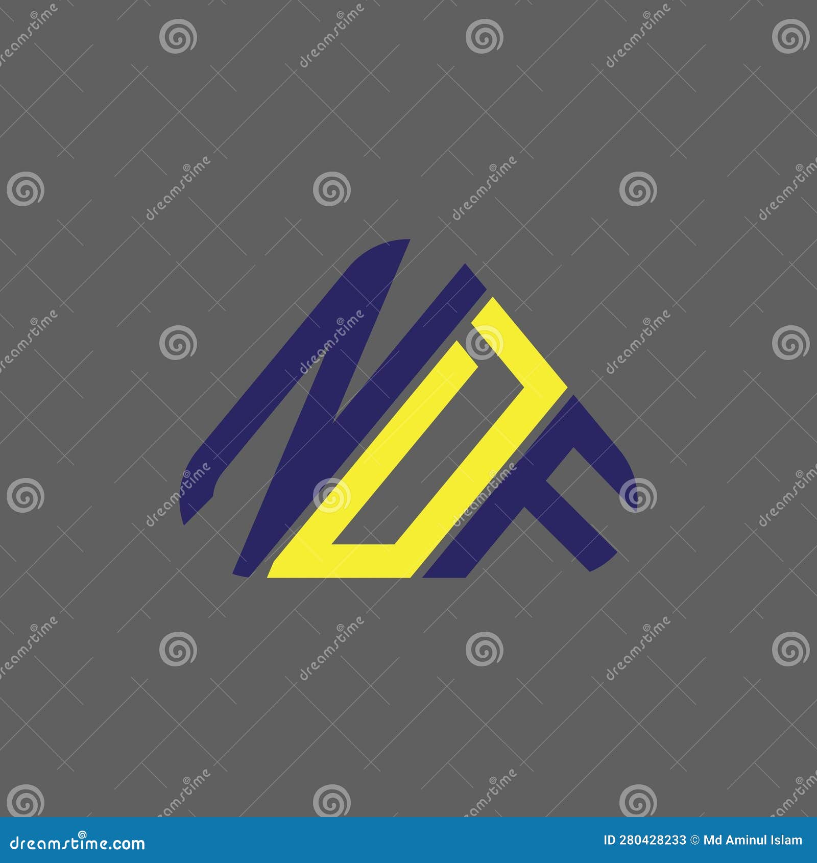 NDF Letter Logo Creative Design with Vector Graphic, NDF Stock ...