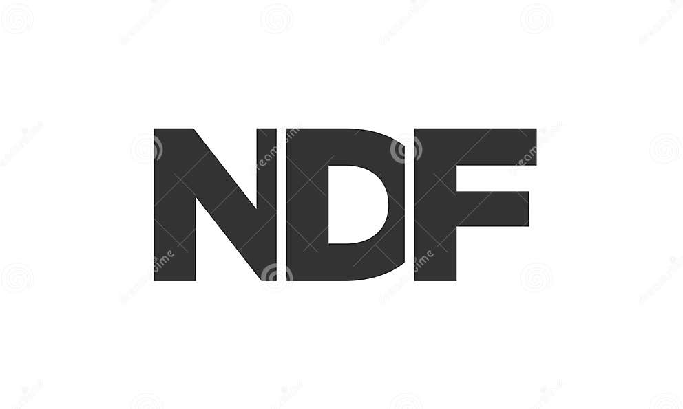 NDF Logo Design Template with Strong and Modern Bold Text. Initial ...