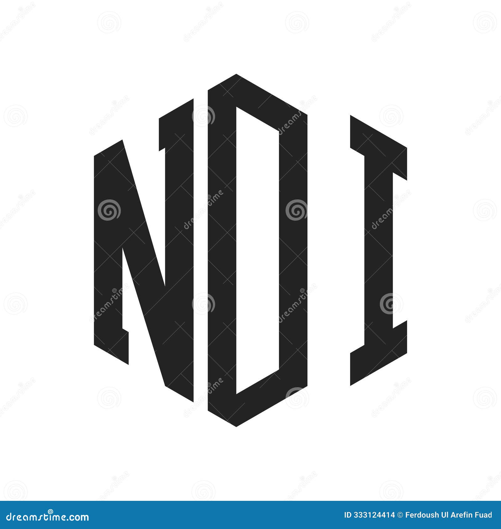 NDI Logo Design. Initial Letter NDI Monogram Logo Using Hexagon Shape ...