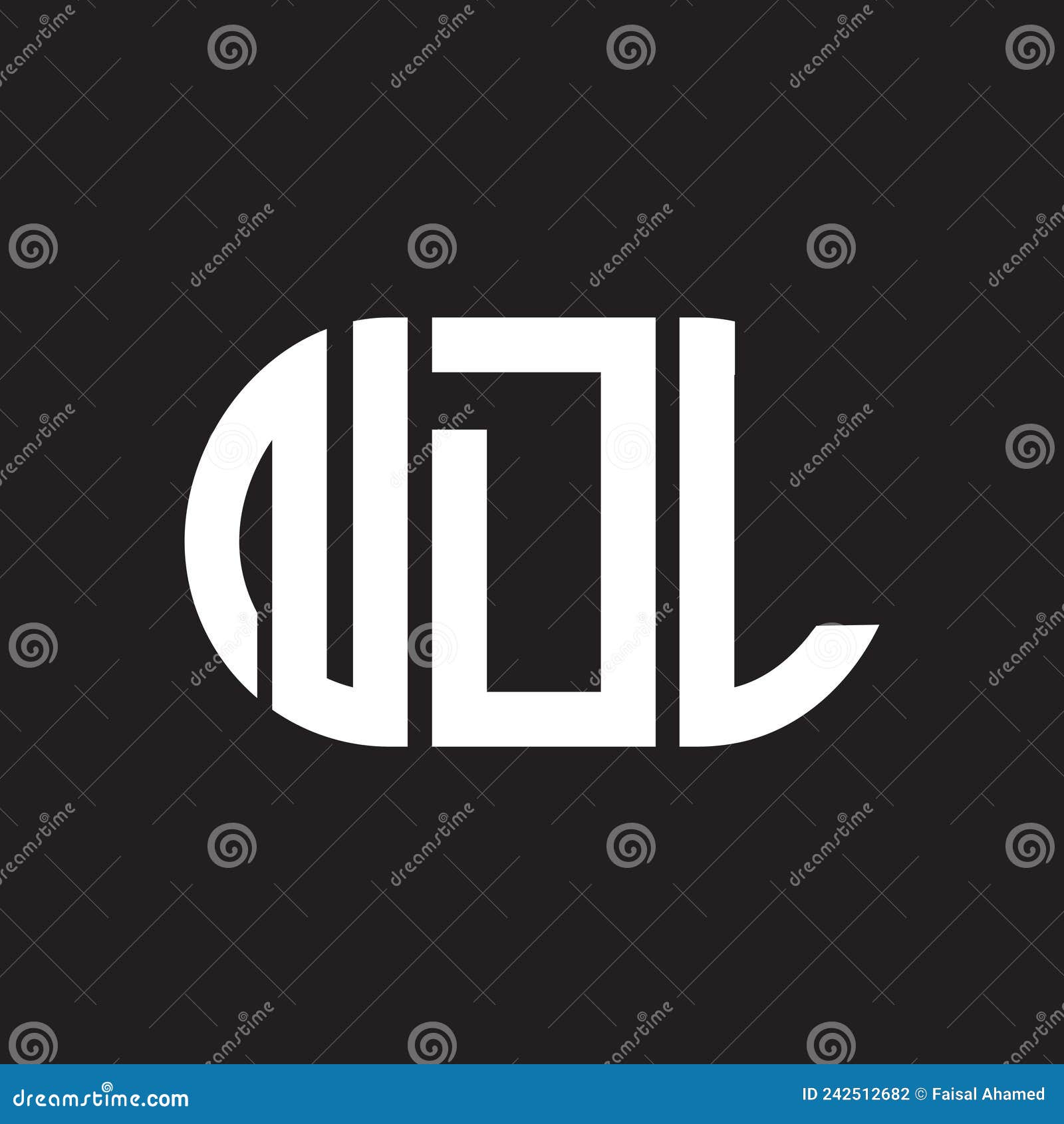 NDL Letter Logo Design on Black Background. NDL Creative Initials ...