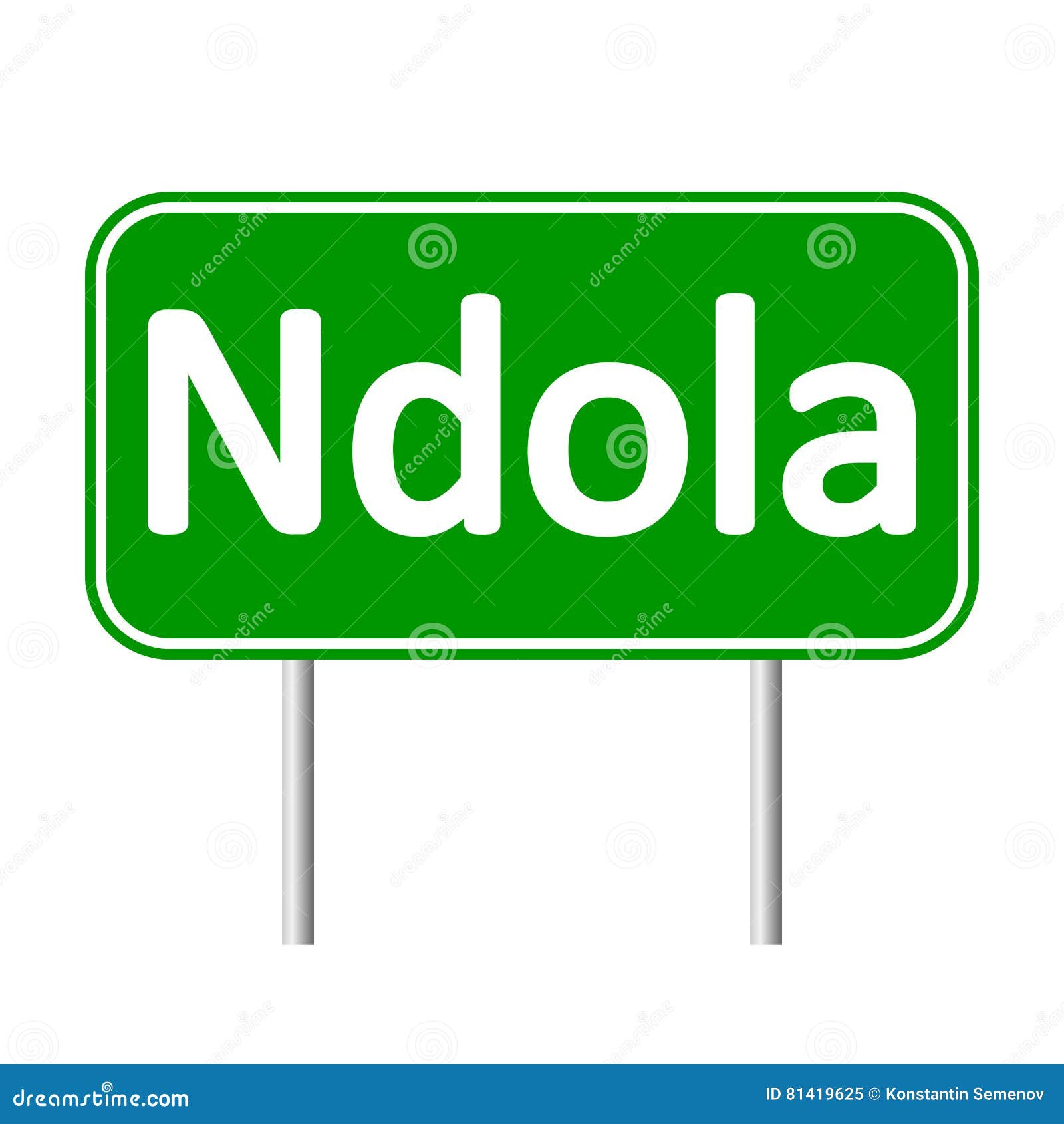 Ndola City Republic Of Zambia, Copperbelt Province Map Vector ...