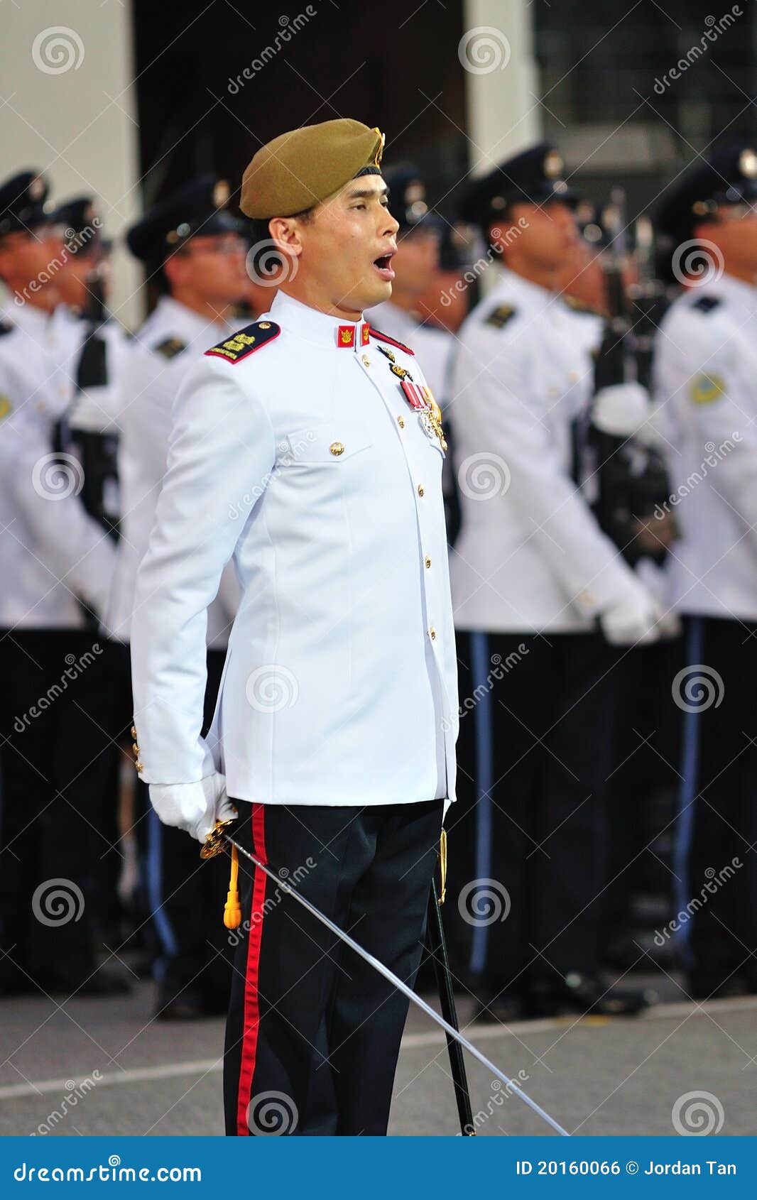 NDP 2011 Parade Commander Giving Commands Editorial Photo - Image of ...