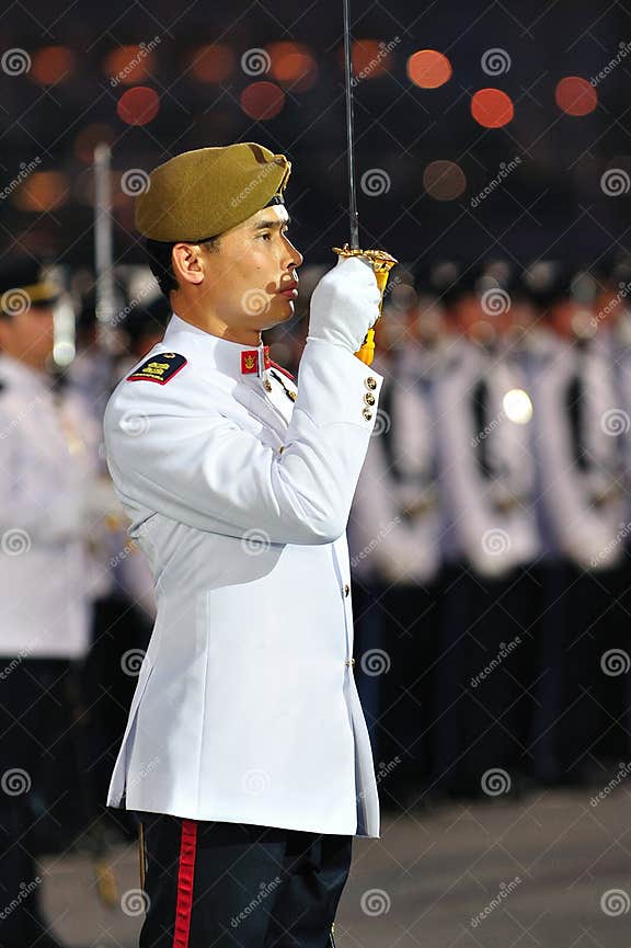NDP 2011 Parade Commander Saluting Editorial Photo - Image of ...