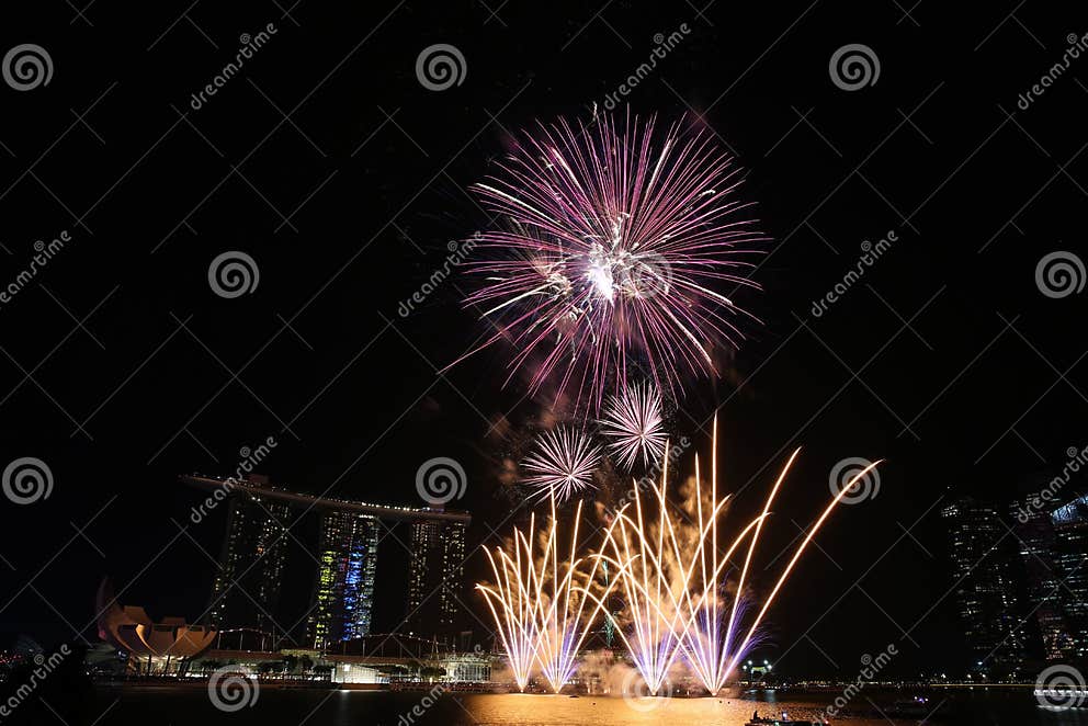 NDP 2017 fireworks MBS stock image. Image of night, fireworks - 97147219